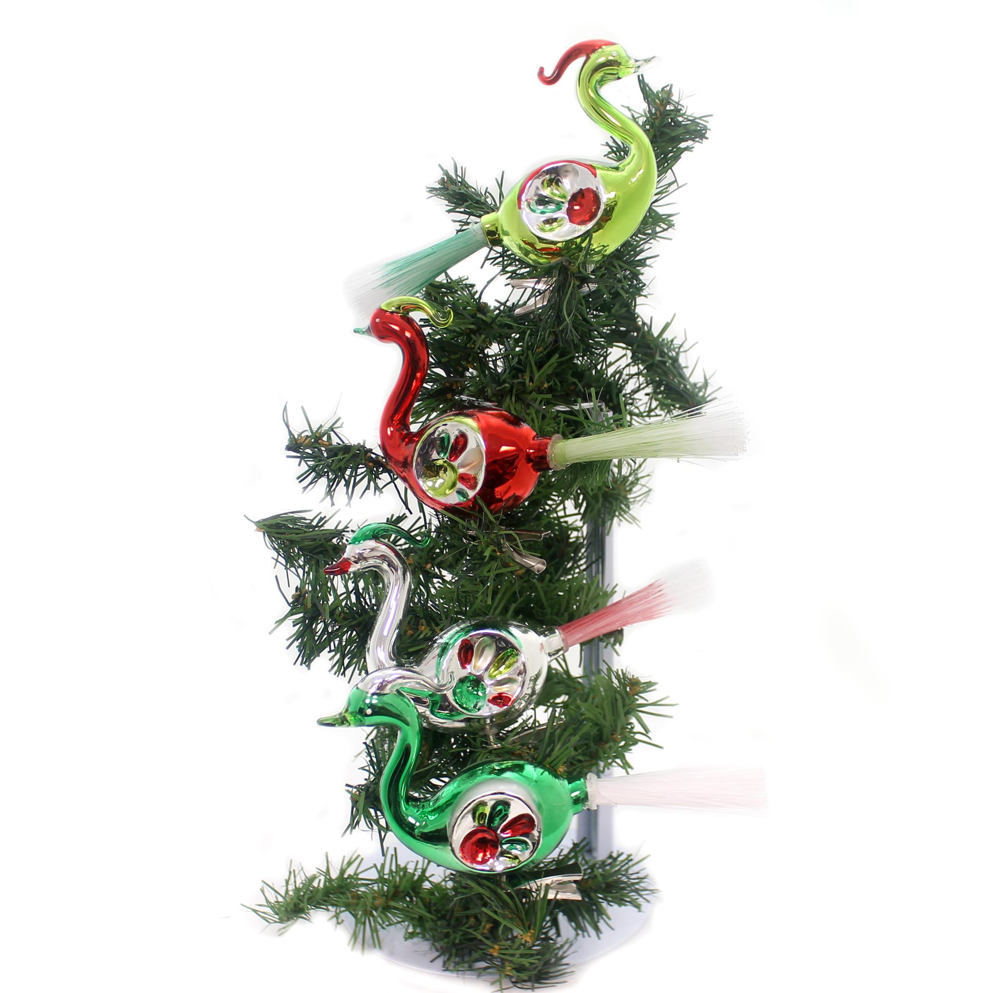 Christopher Radko Holiday Splendor Clip On Birds Shiny Brite Reflector ...