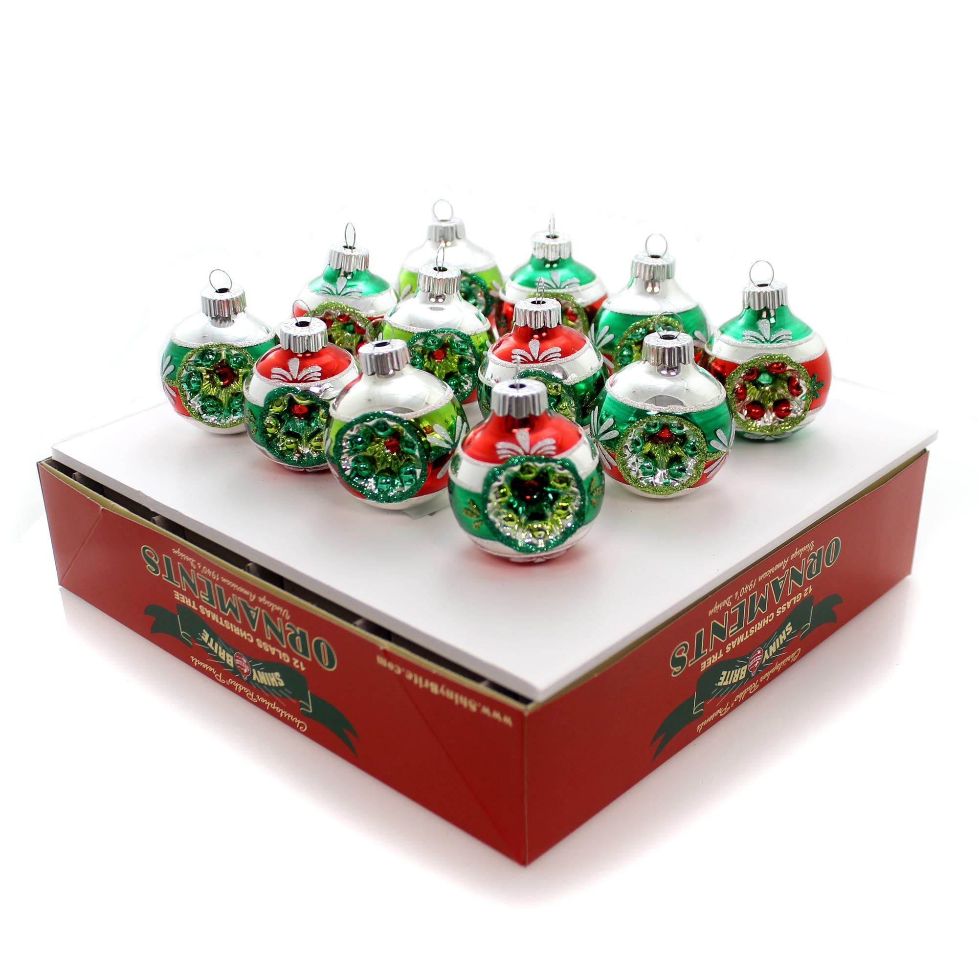 Christopher Radko Holiday Splendor Rounds W/Reflectors Shiny Brite ...
