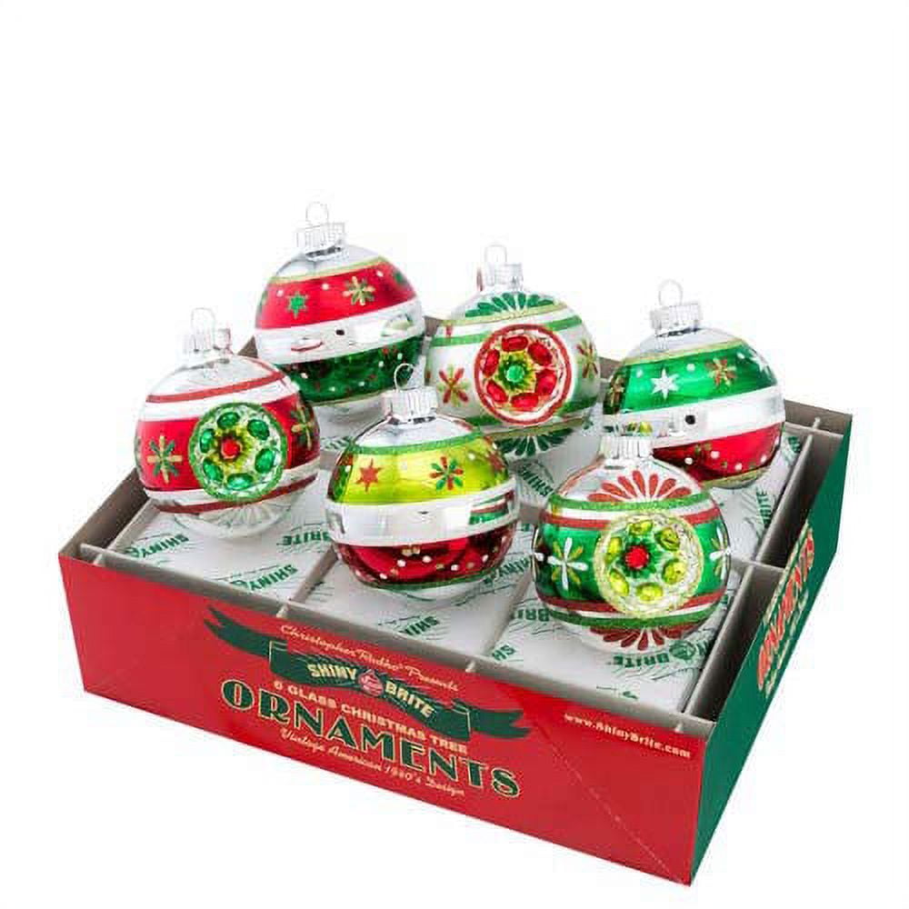 Christopher Radko Holiday Splendor Shapes W/ Reflector Shiny Brite Set ...