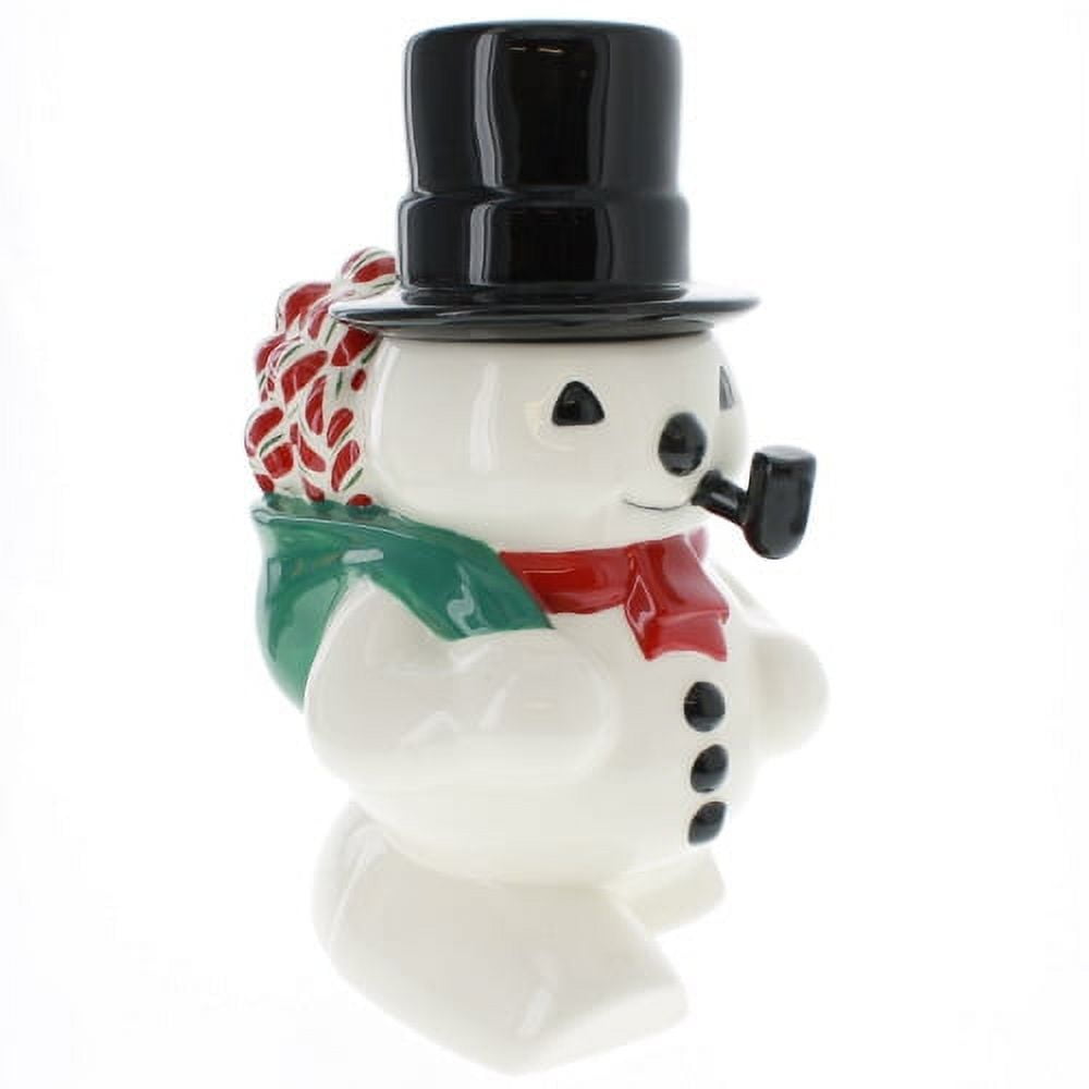 Christopher Radko Shiny Brite Chilly Chum Cookie Jar Tabletop Snowman ...