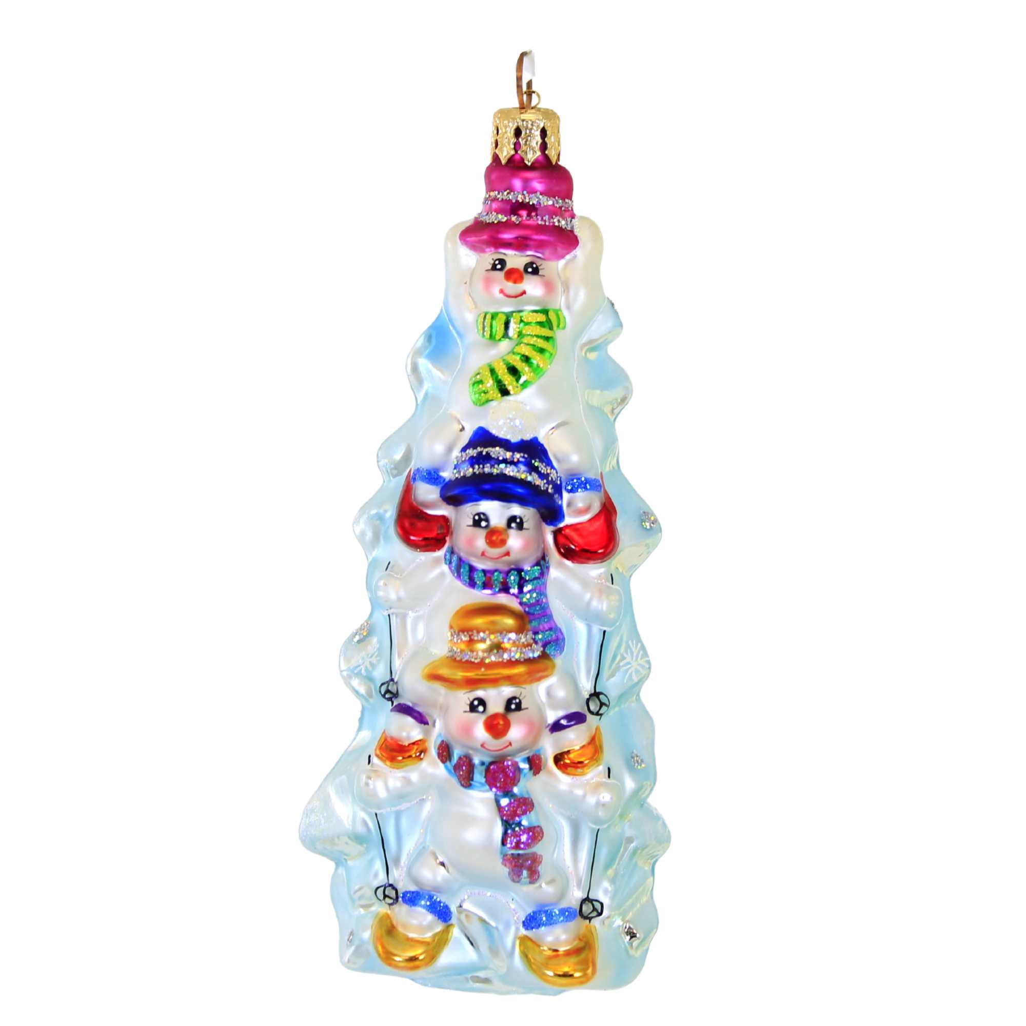 Christopher Radko Snow Stacked Glass Christmas Snowmen Tree 011054 ...
