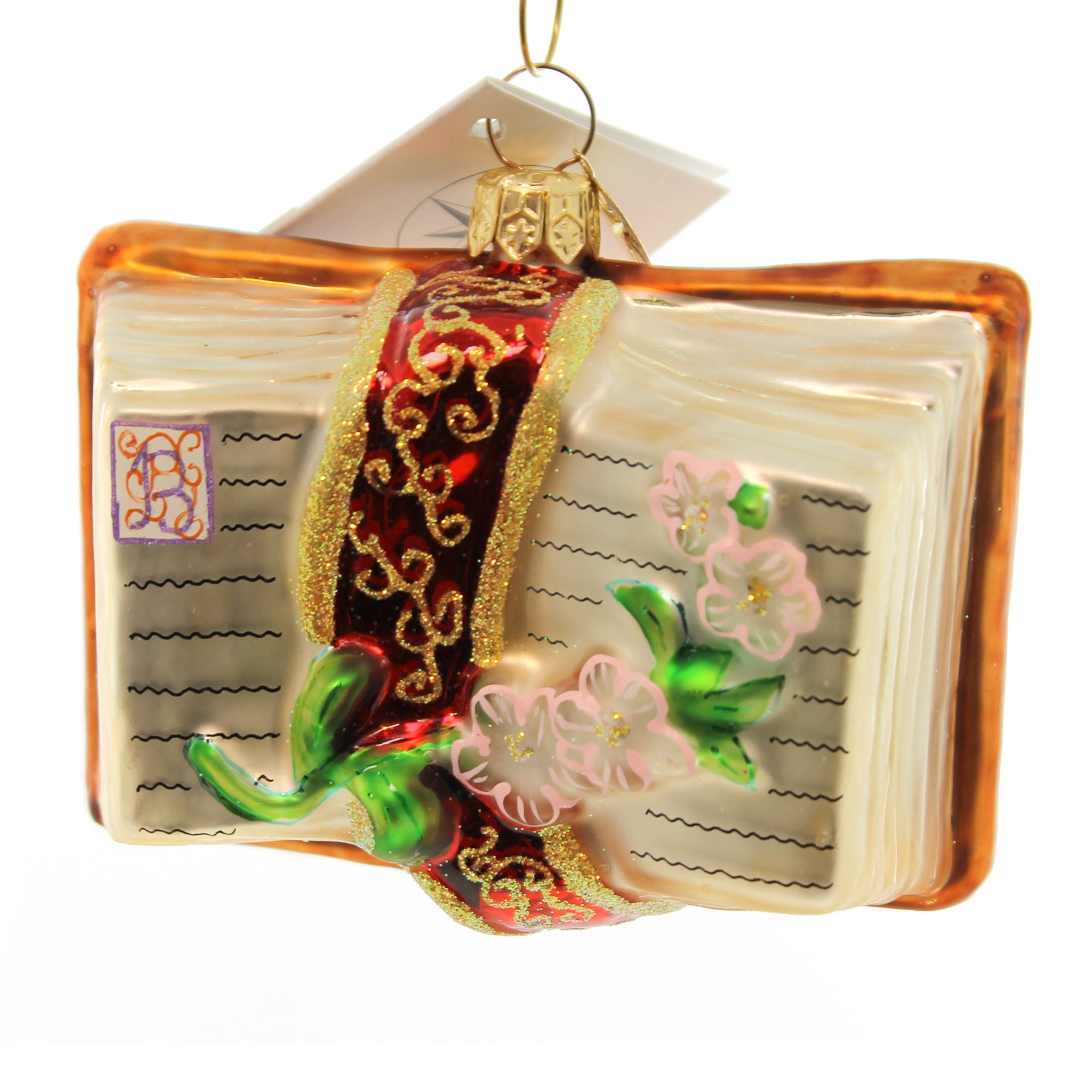 Christopher Radko The Good Book Glass Ornament Holy Bible Religious ...