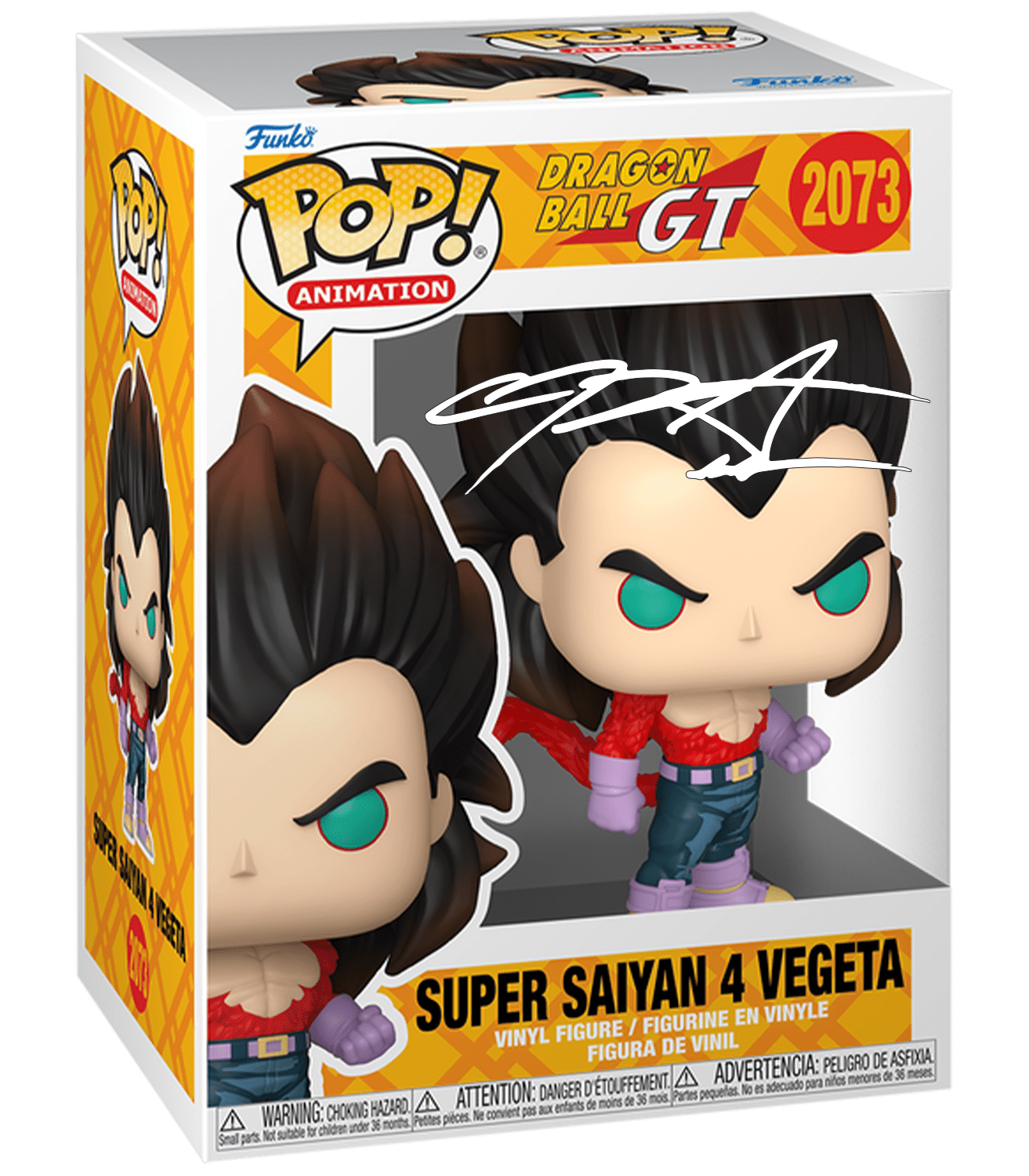 Christopher Sabat Vegeta #2073 Super Saiyan 4 Facsimile Signed Reprint ...