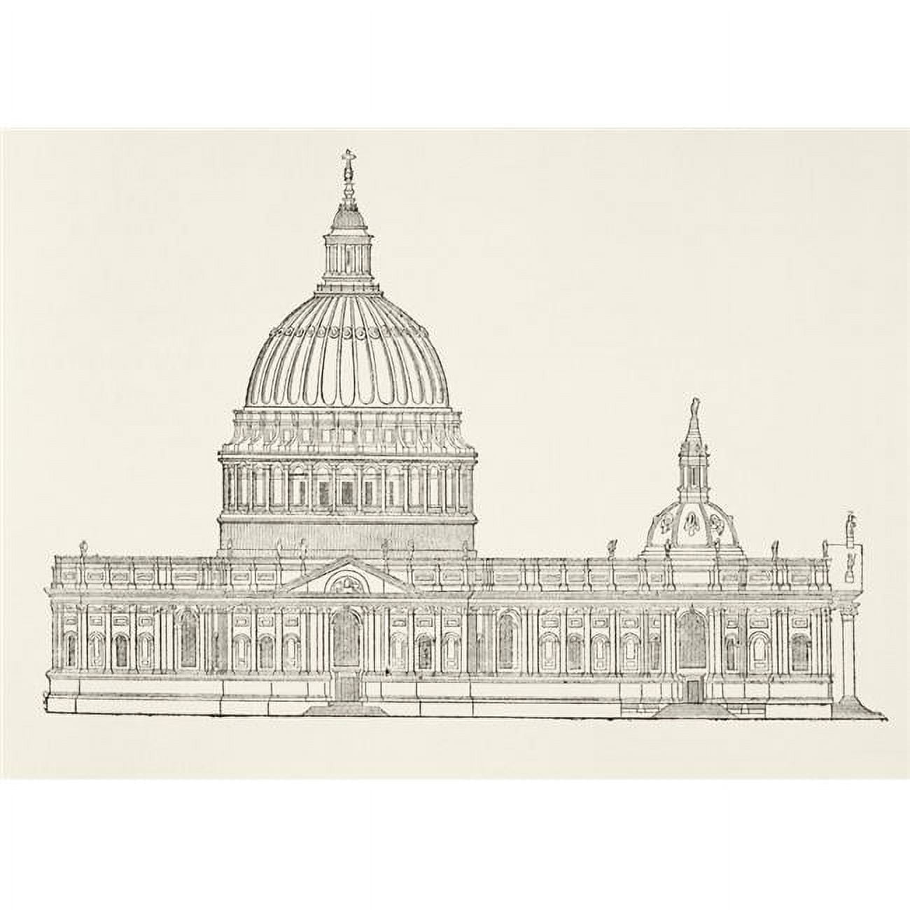 Christopher Wren-S First Design for The New St Pauls Cathedral After ...