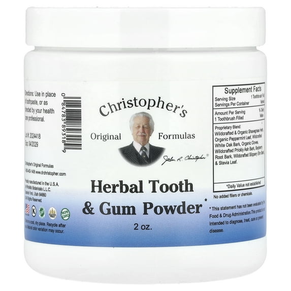 Christopher's Original Formulas Herbal Tooth & Gum Powder, Oral Teeth ...