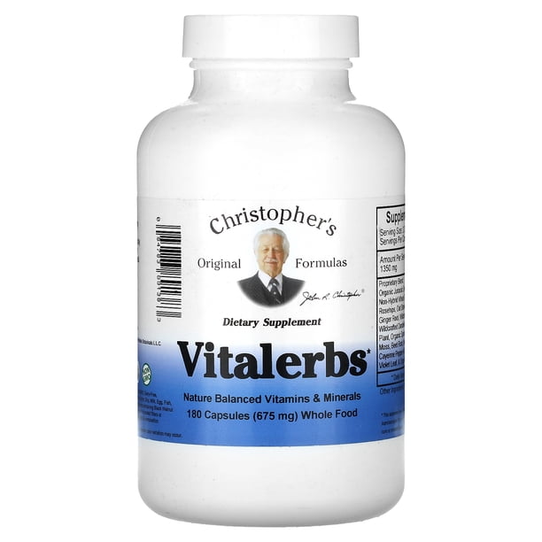 Christopher's Original Formulas Vitalerbs, 675 mg, 180 Capsules ...