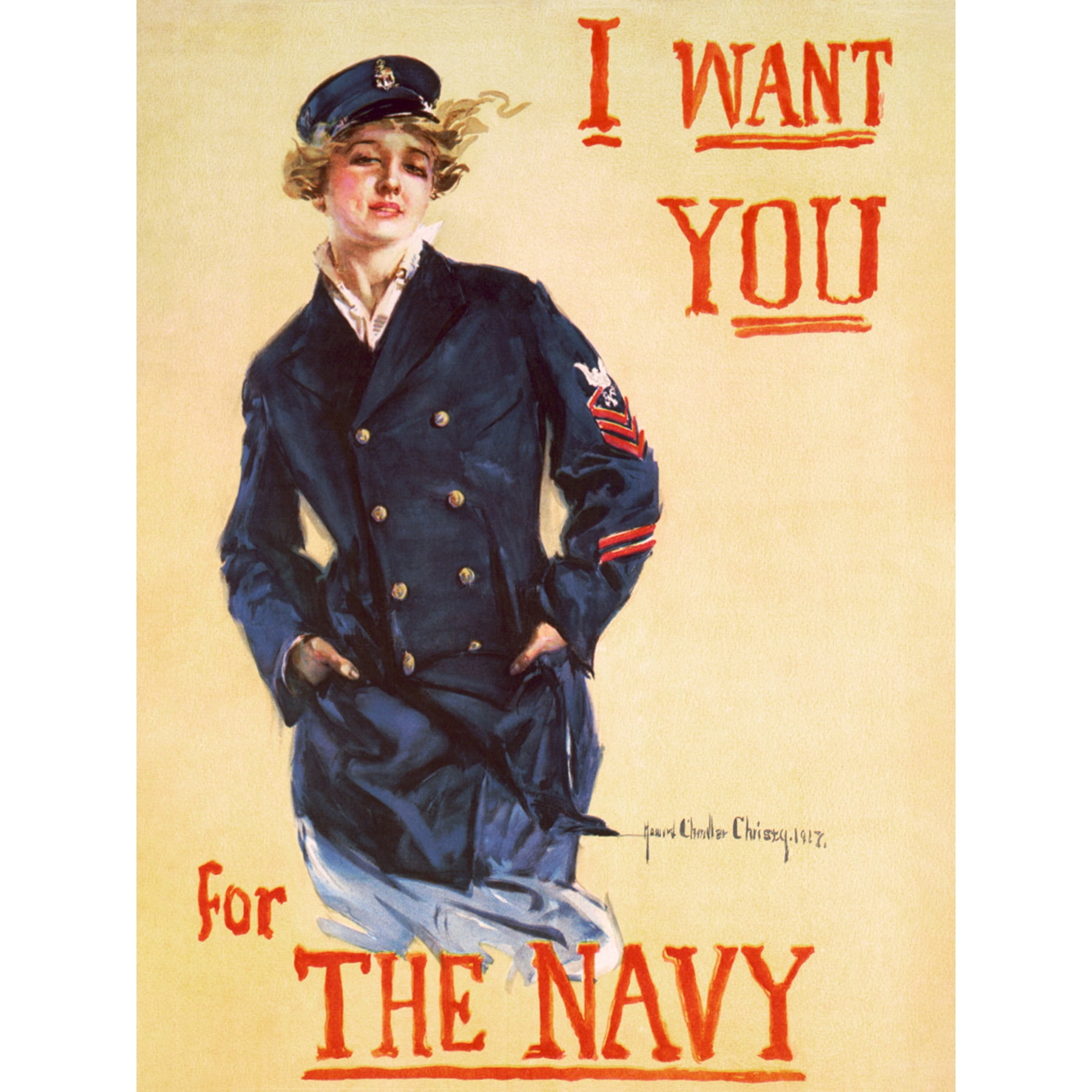 Christy WWI War US Navy Enlist Recruit Women Advert Extra Large XL Wall ...