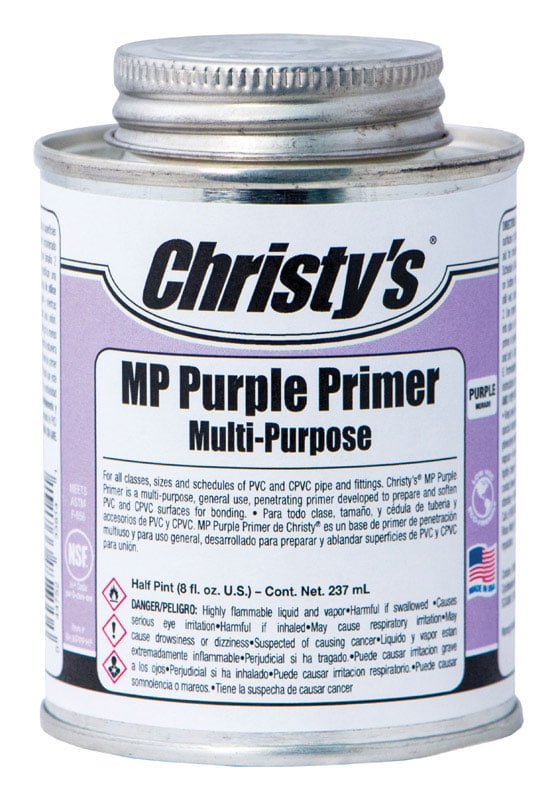 Christy s 4614210 CPVC & PVC 8 oz Primer & Cement Purple - Walmart.com