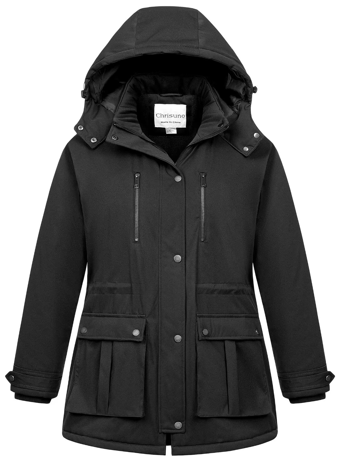 Roamans Womens Plus Size Hooded All Weather Jacket Fleece Lining Rain