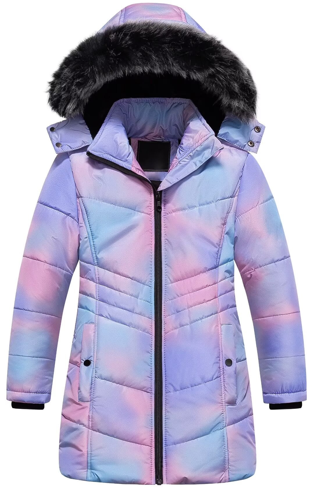Chrisuno Girl's Long Fleece Lined Outerwear Jackets Waterproof Winter ...