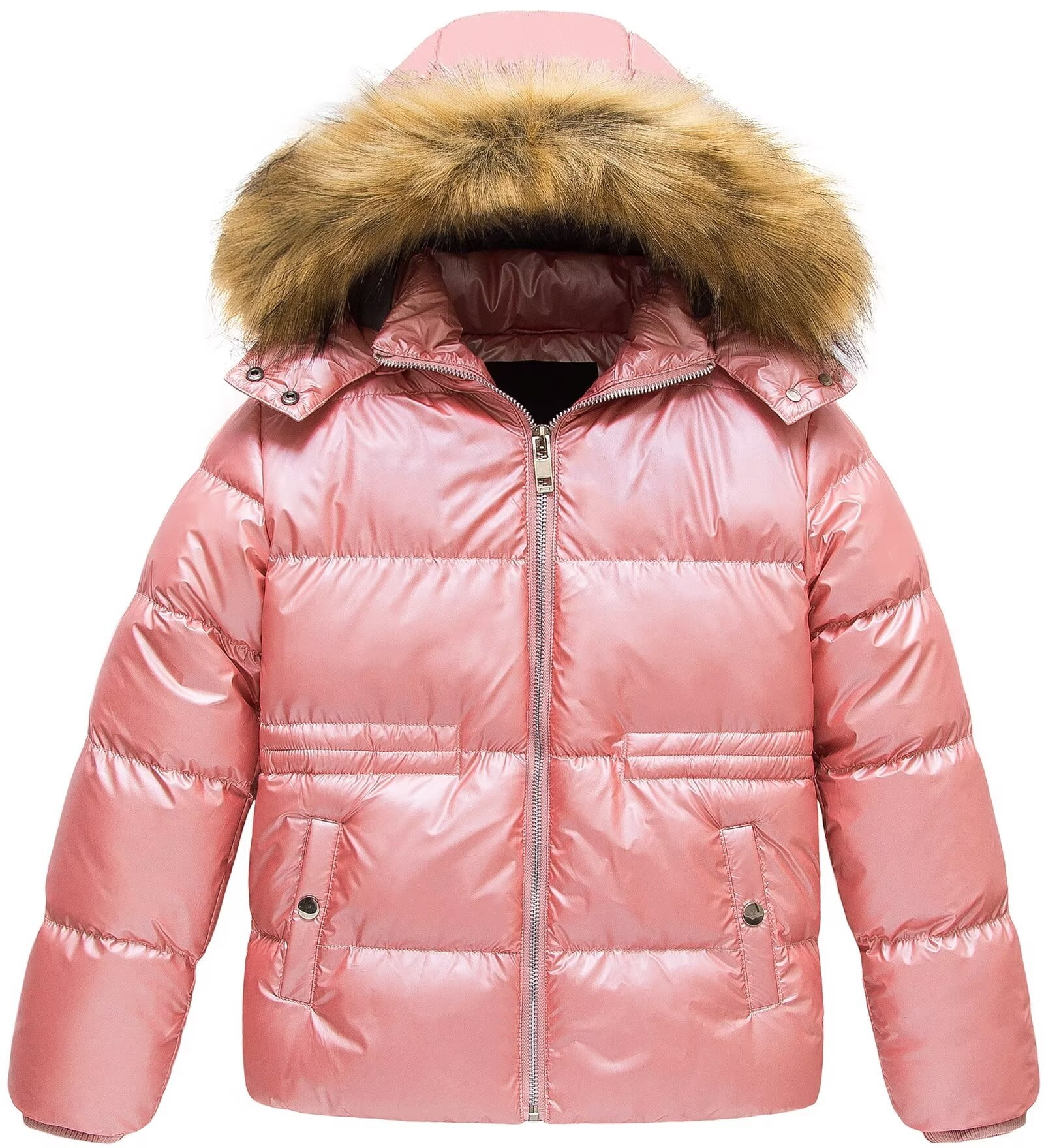 Chrisuno Girl's Warm Fleece Puffer Jacket Child Padded Thicken Bubble ...
