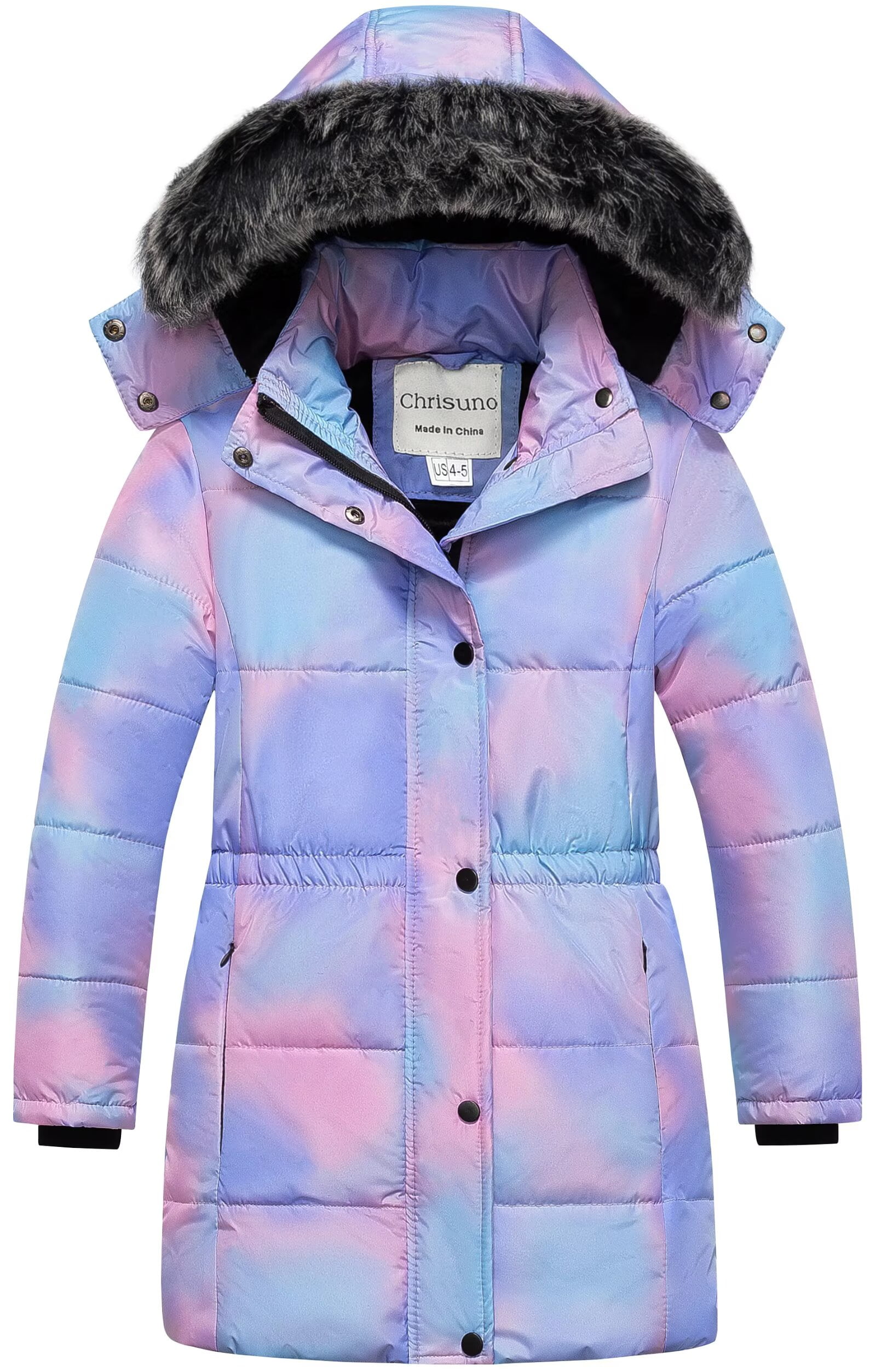 Chrisuno Girls Winter Coats Long Length Warm Puffer Jacket Girl's ...