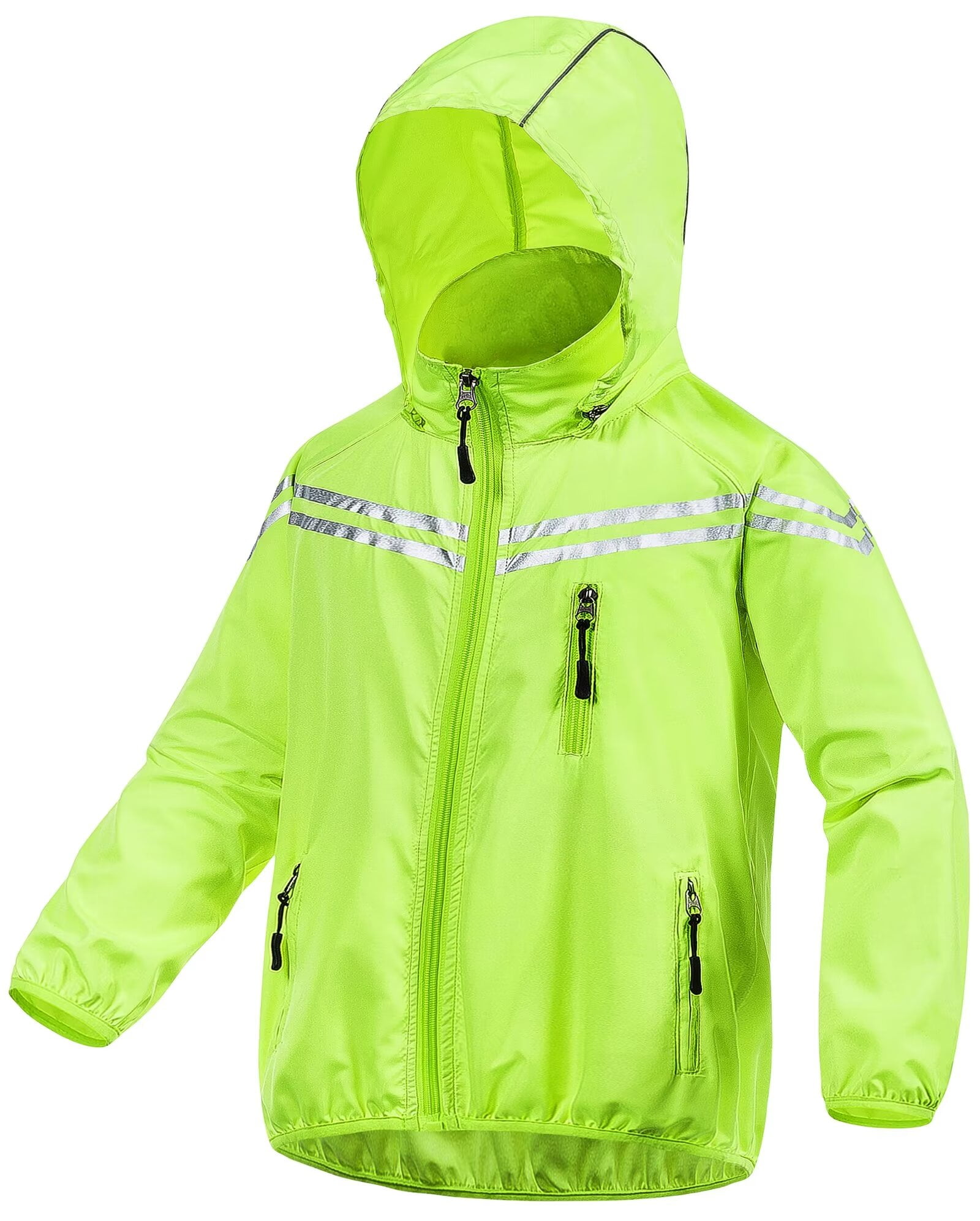 Chrisuno Kids Stylish Rain Jacket Waterproof Zip Up Raincoats Classic ...