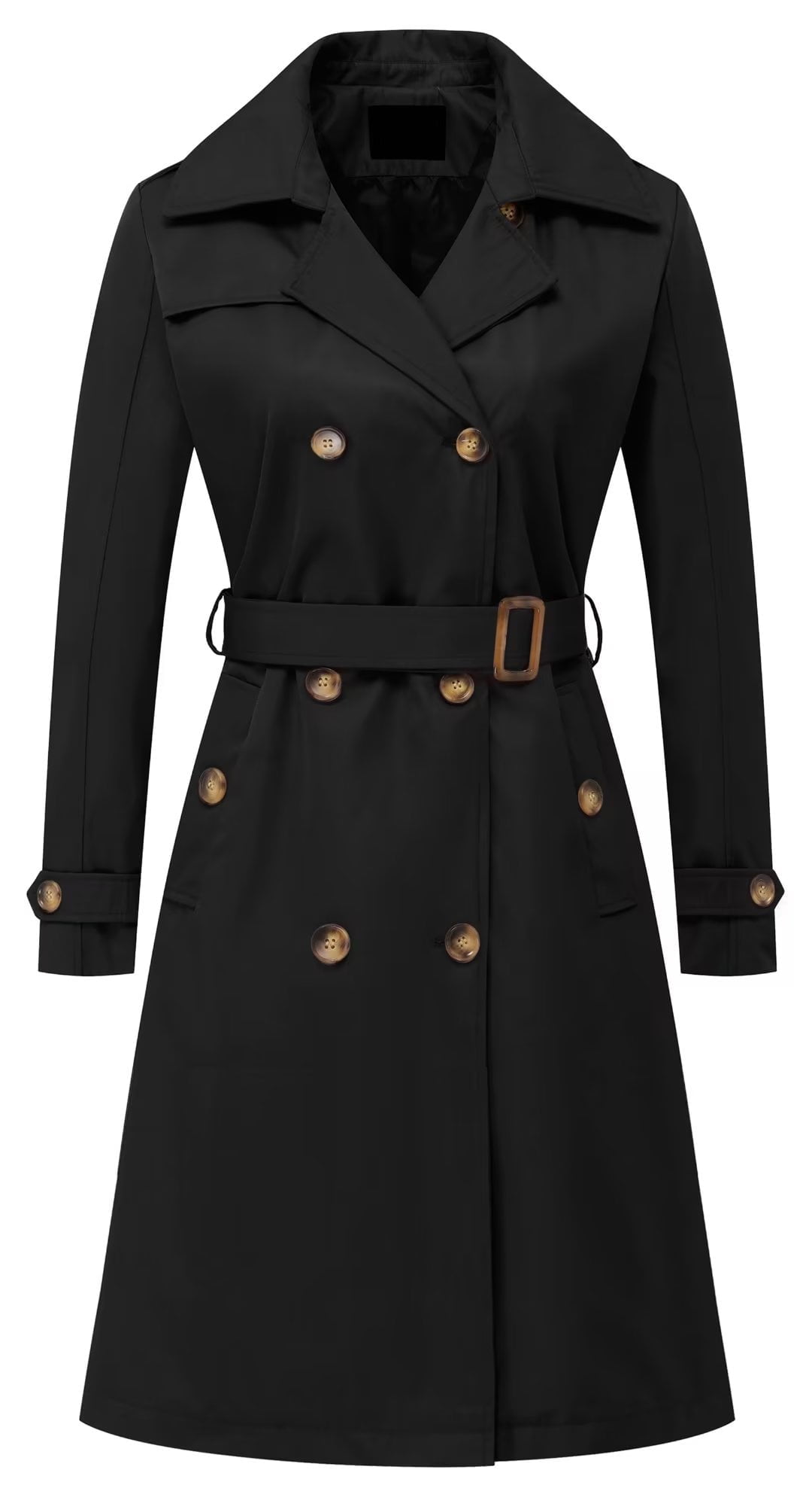 Chrisuno Long Trench Coat Women Spring Dress Jackets Coats Double ...
