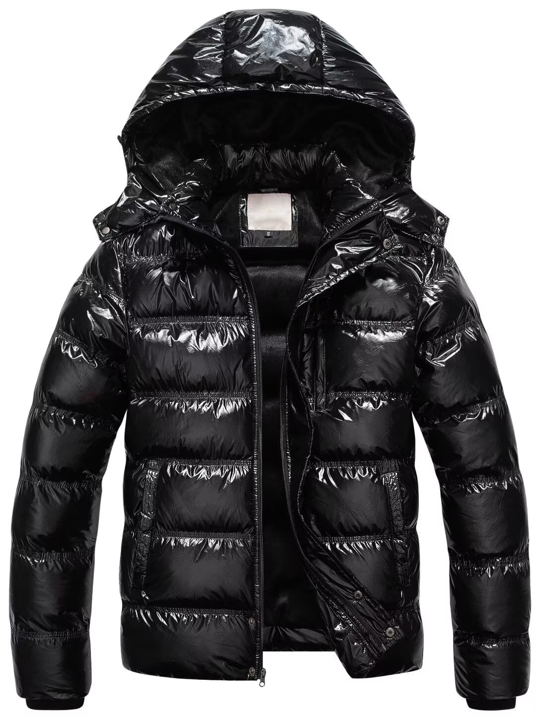 Chrisuno Men Puffer Jacket With Hood Winter Coat Down Alternative ...