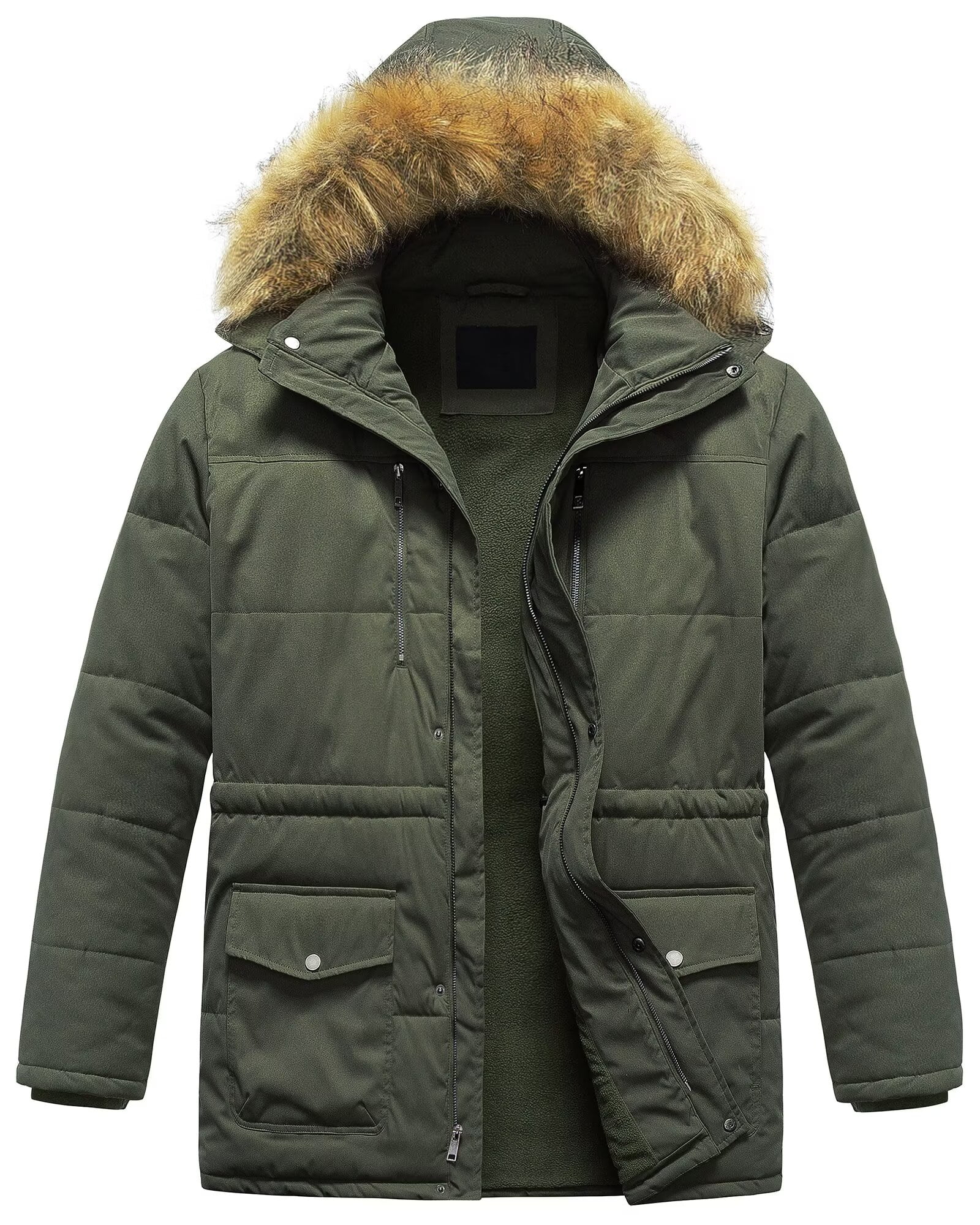 Chrisuno Men's Big and Tall Warm Puffer Jacket Waterprpoof Winter Snow ...