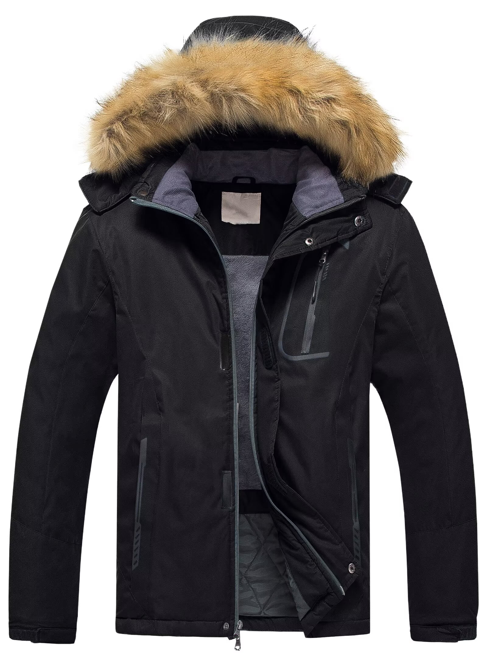 Chrisuno Men's Ski Coat Hiking Fishing Insulated Waterproof Snow ...