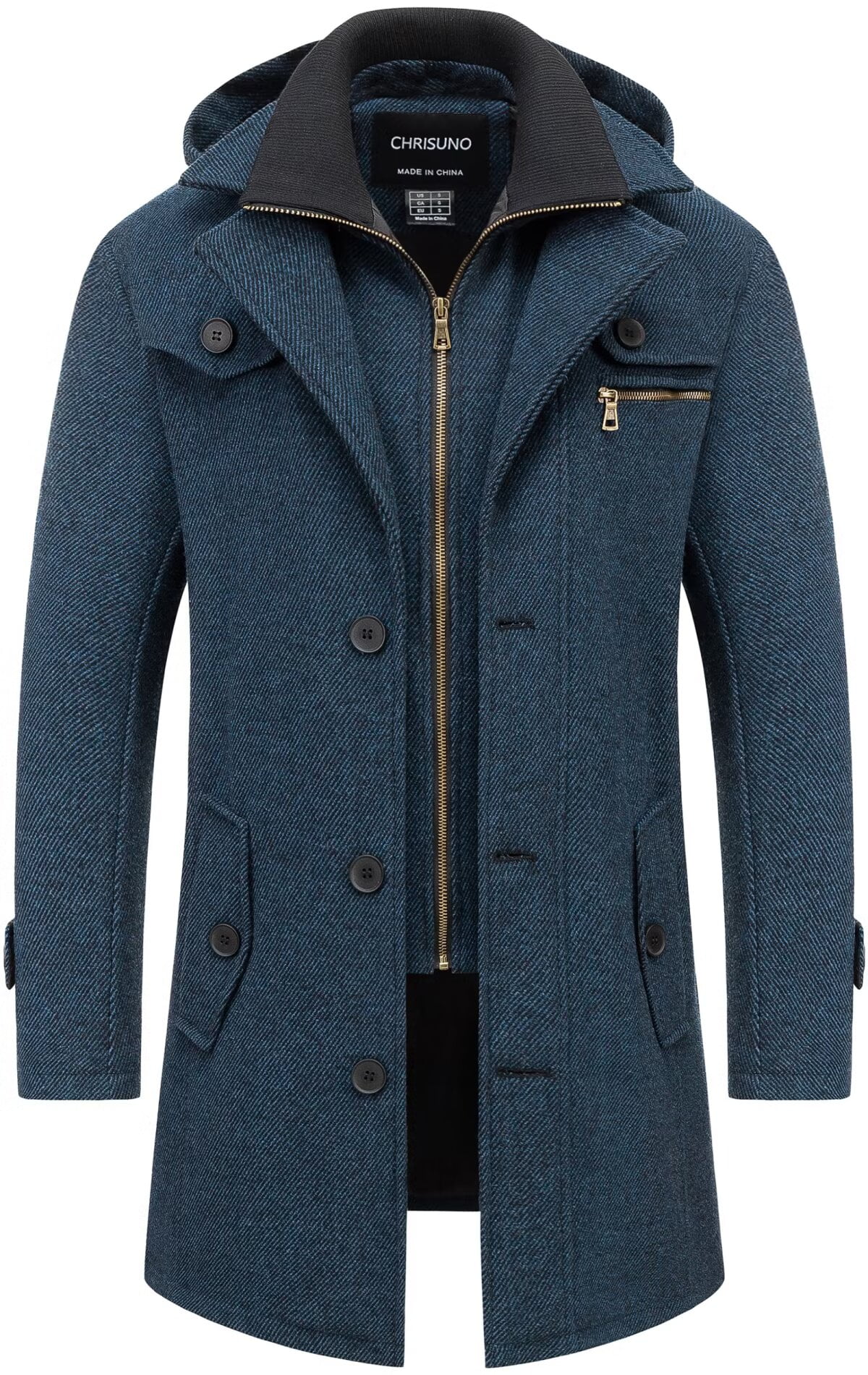 Chrisuno Overcoat For Men Top Coat Mens Fall Jacket Abrigos De Hombre ...