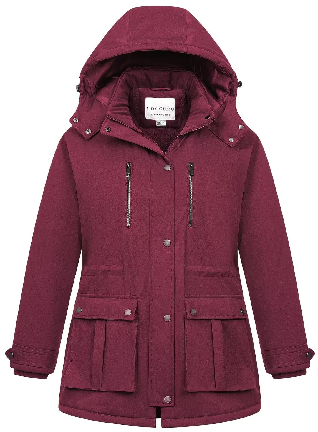 Chrisuno Plus Size Womens Coats Parka Jacket Women's Waterproof Ski ...