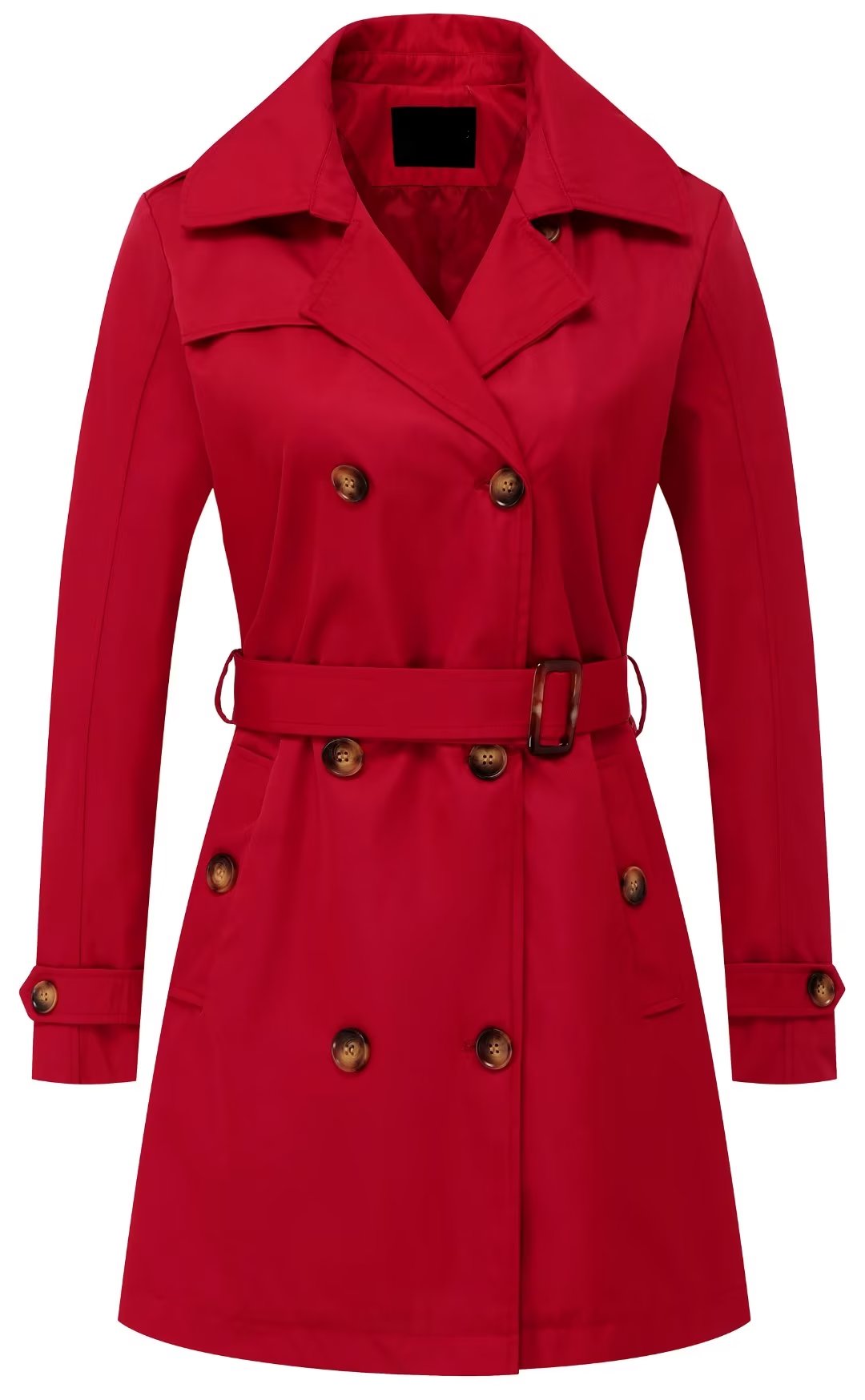 Lyinloo Women Fashion Long Sleeve Woolen Lapel Solid Color Long Jacket ...