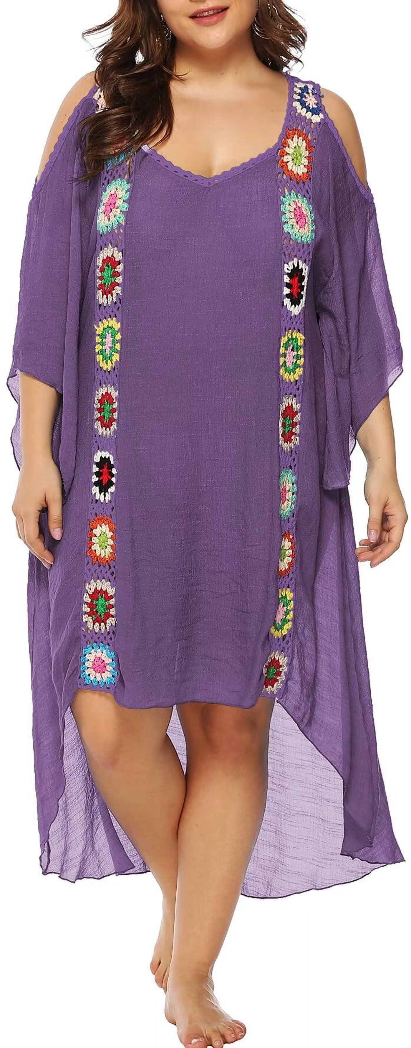Chrisuno Women's Chiffon Tassel Kaftan Swimsuit Bathing Suit Cover Up ...