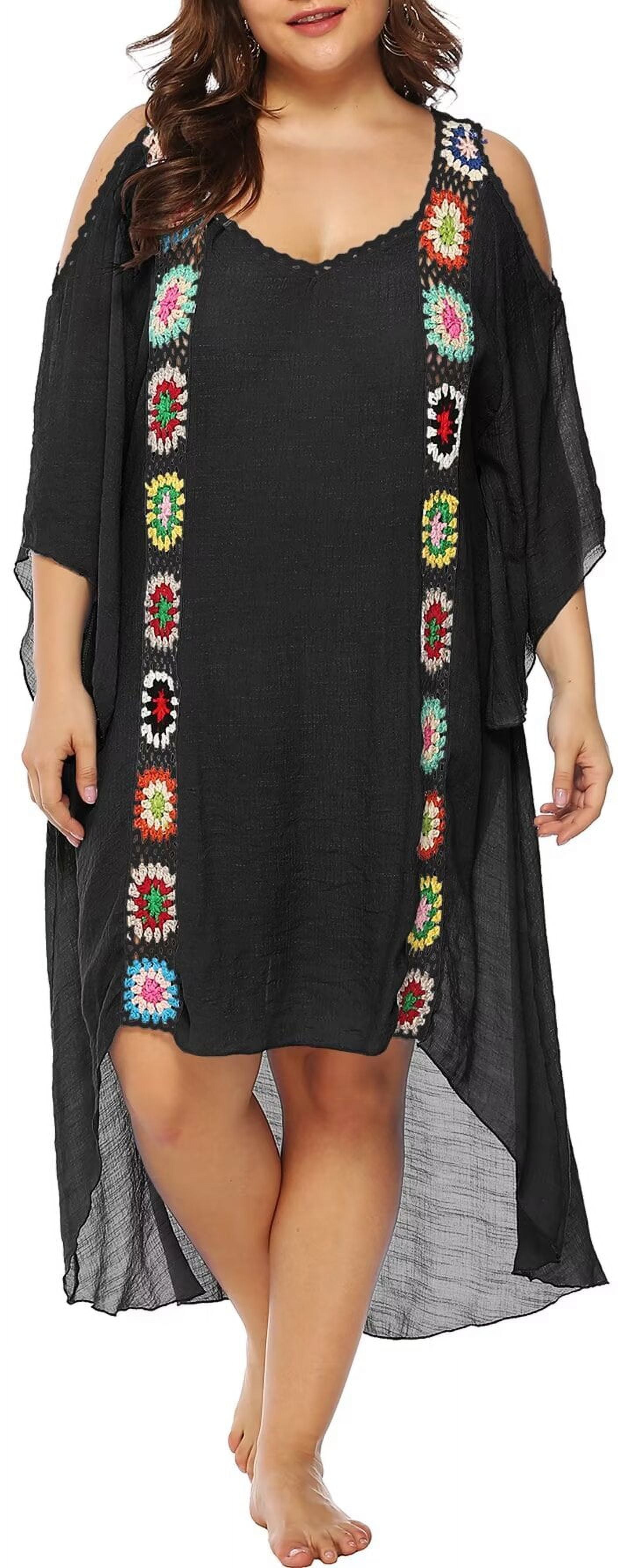 Chrisuno Women's Chiffon Tassel Kaftan Swimsuit Beach Cover Up Women ...