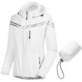 Chrisuno Women's Cycling Rain Jacket Waterproof Running Windbreaker ...
