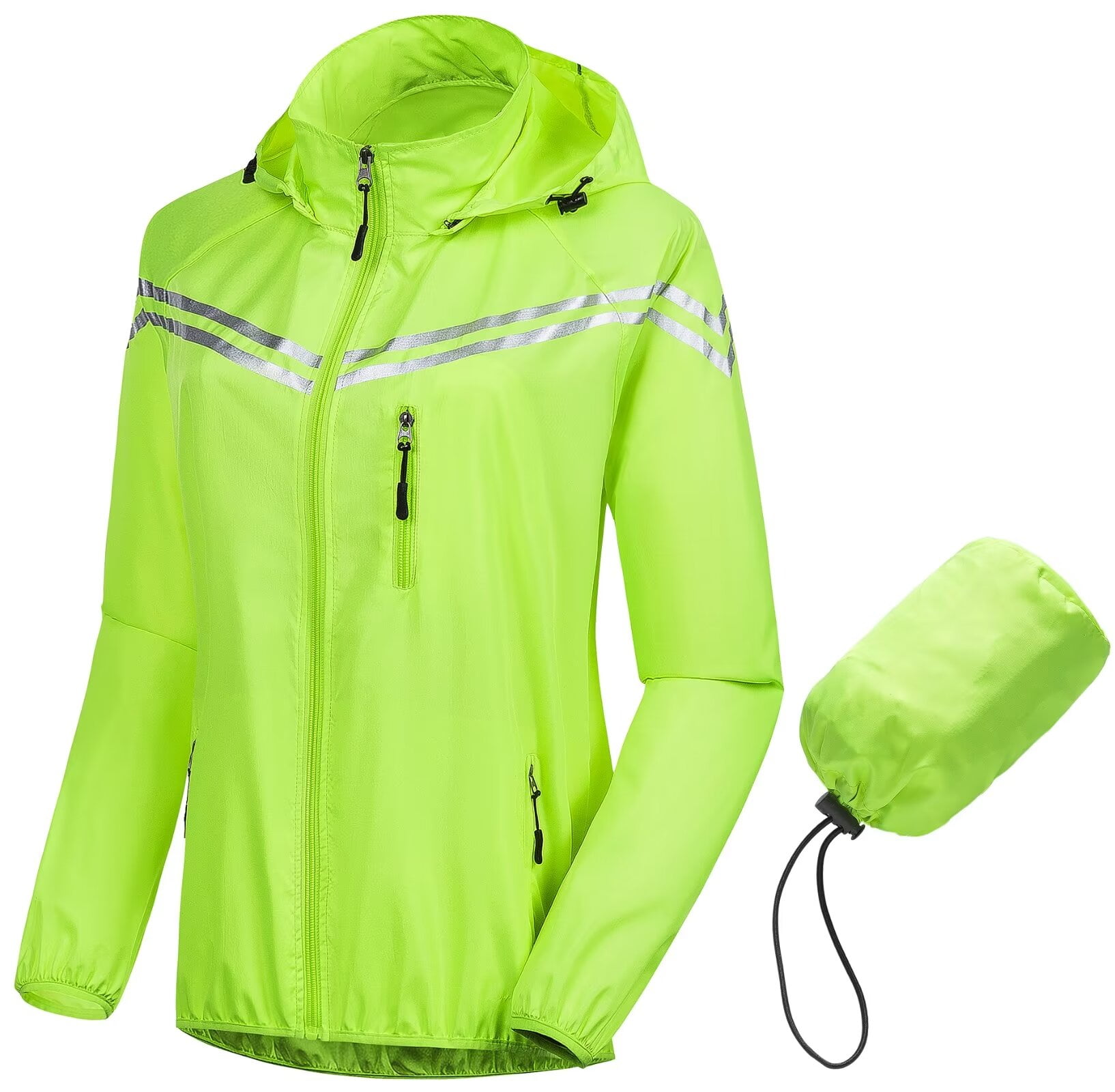 Chrisuno Women's Cycling Windbreaker Jacket Raincoat Outdoor Hooded ...