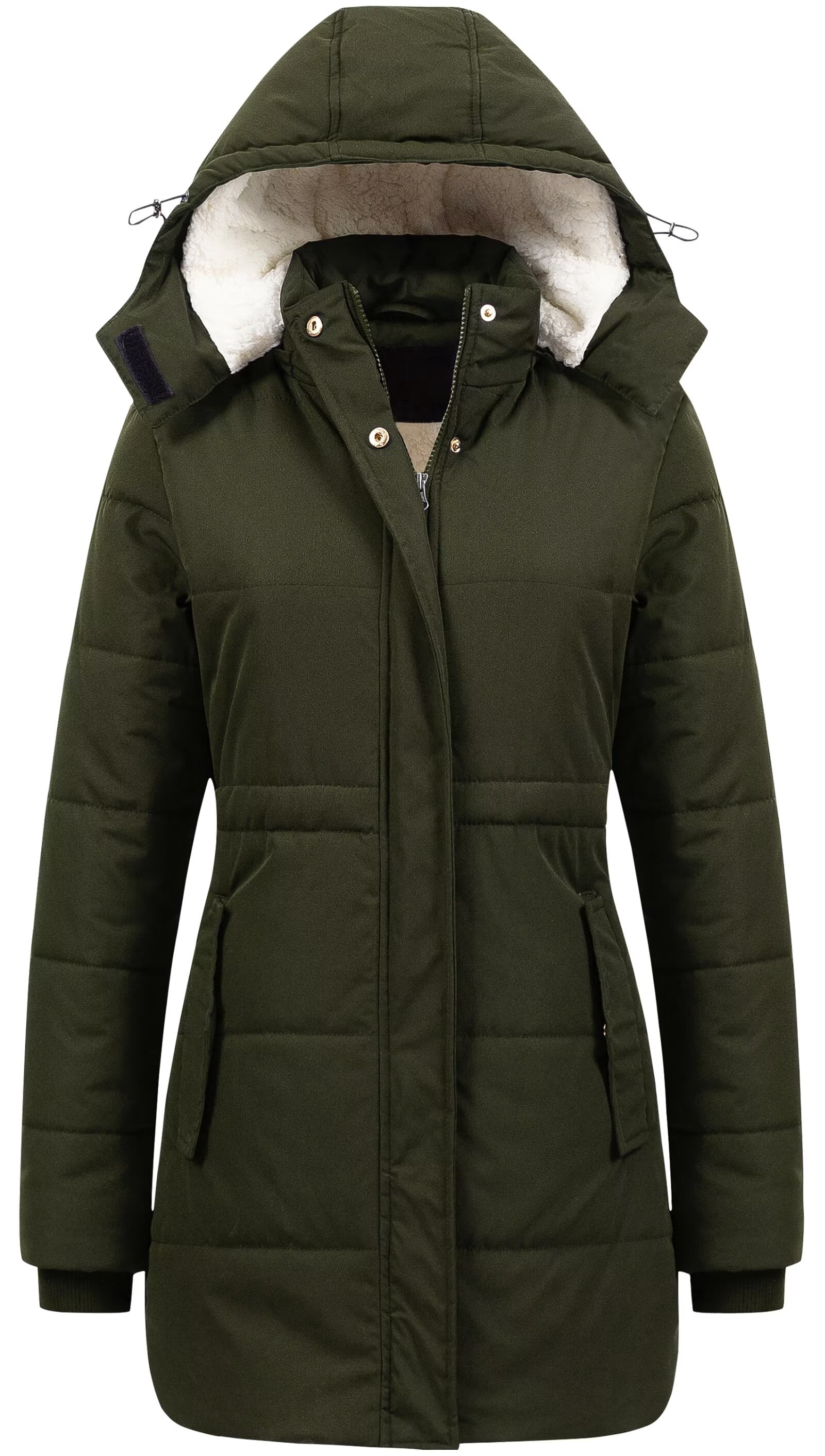 Chrisuno Women's Fashionble Puffer Jacket Warm Long Down Alternative ...