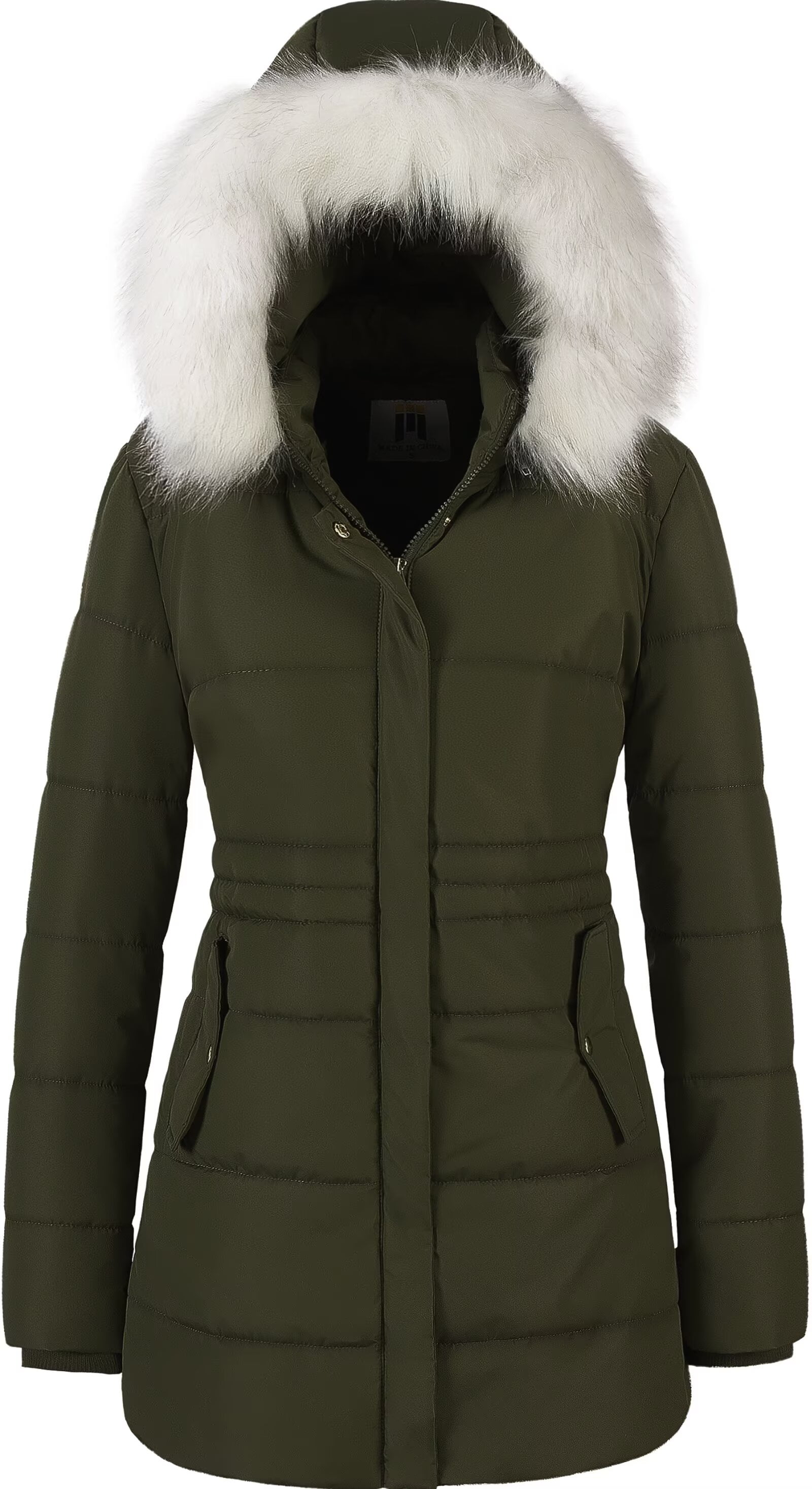 Chrisuno Women's Insulated Parka Jacket Long Female Winter Bubble Plus ...
