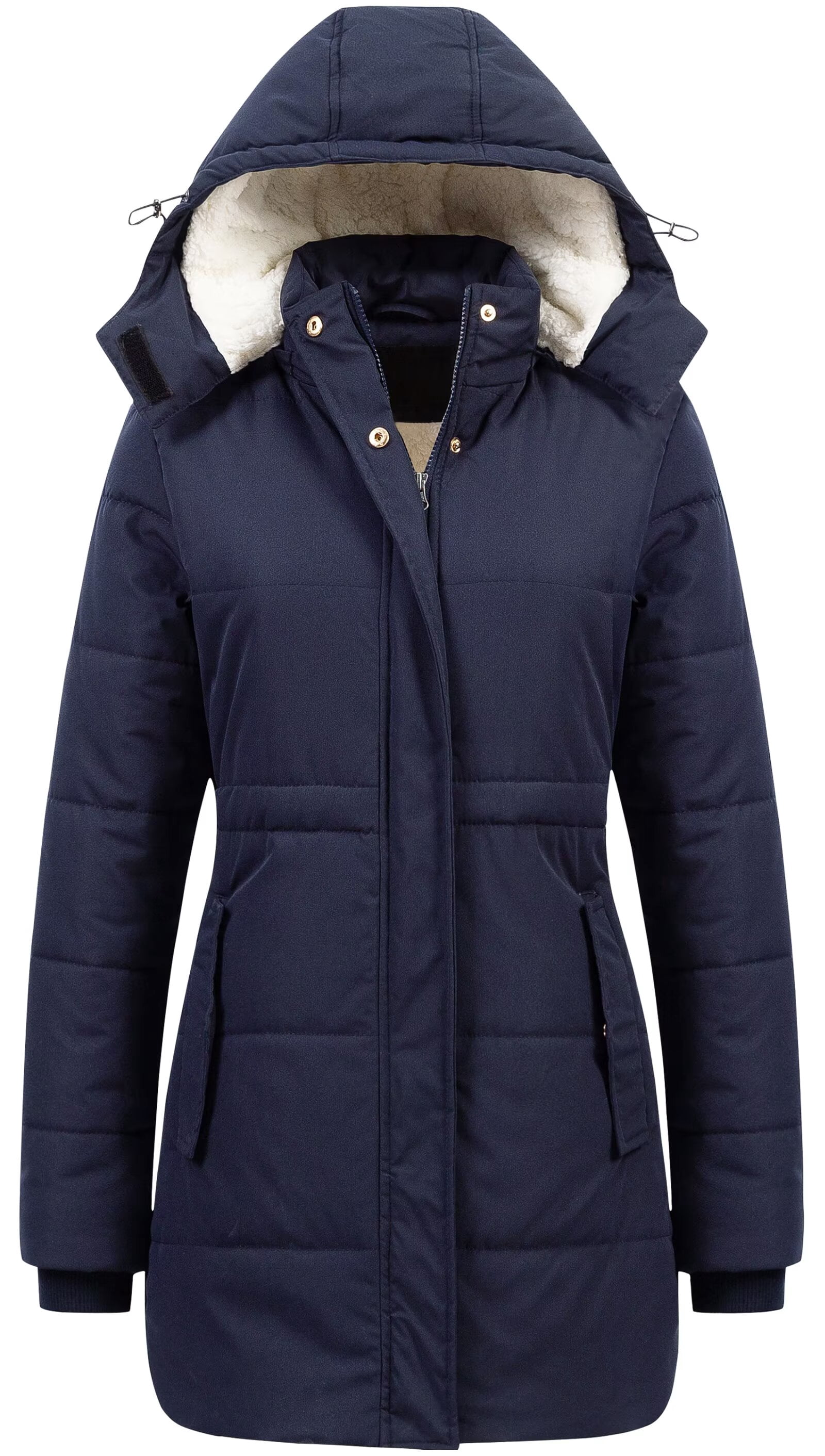 Chrisuno Women's Ladies Sherpa Winter Coat Hood Warm Winter Fleece ...