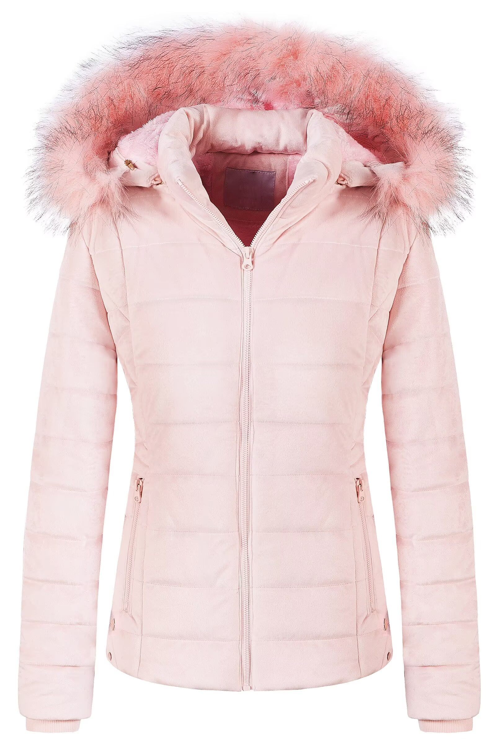 Chrisuno Women's Lightweight Winter Snow Jacket Cropped Puffer Coat ...
