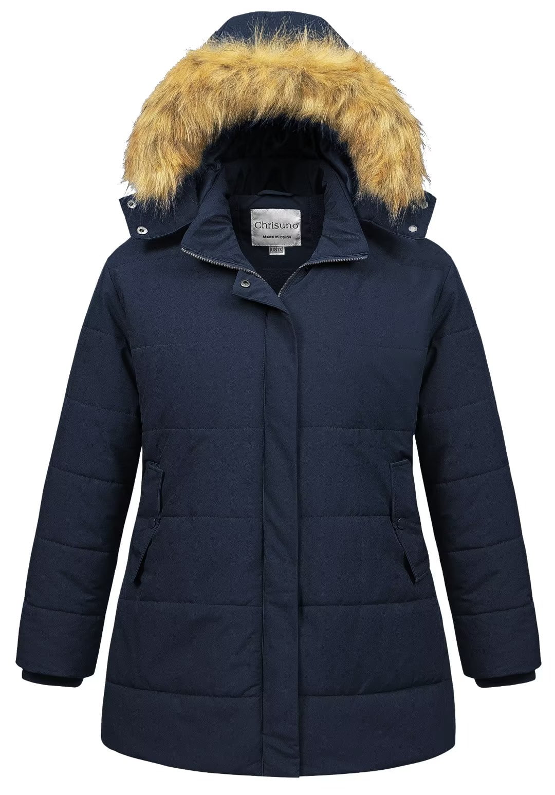 Chrisuno Women's Plus Size Winter Water Resistant Ski Jacket Warm ...