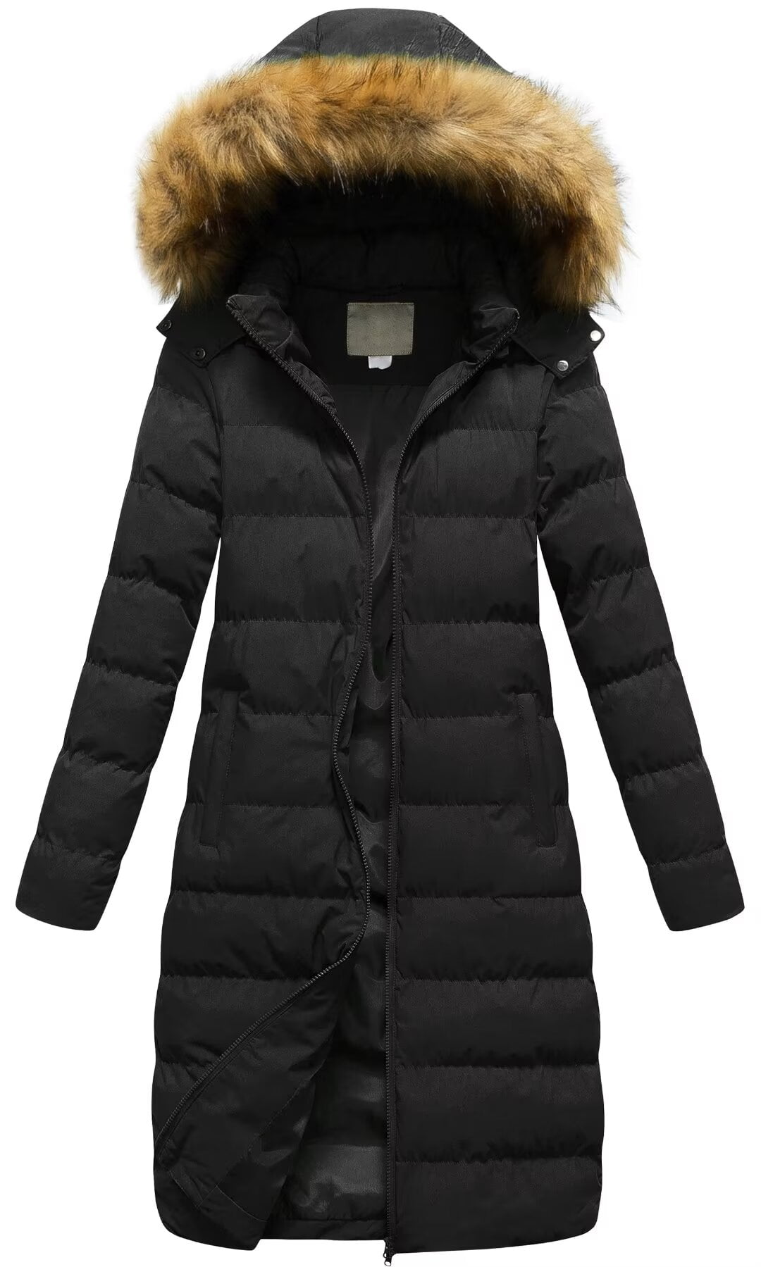 Chrisuno Women's Thicken Puffer Padded Long Puffer Coat Down ...