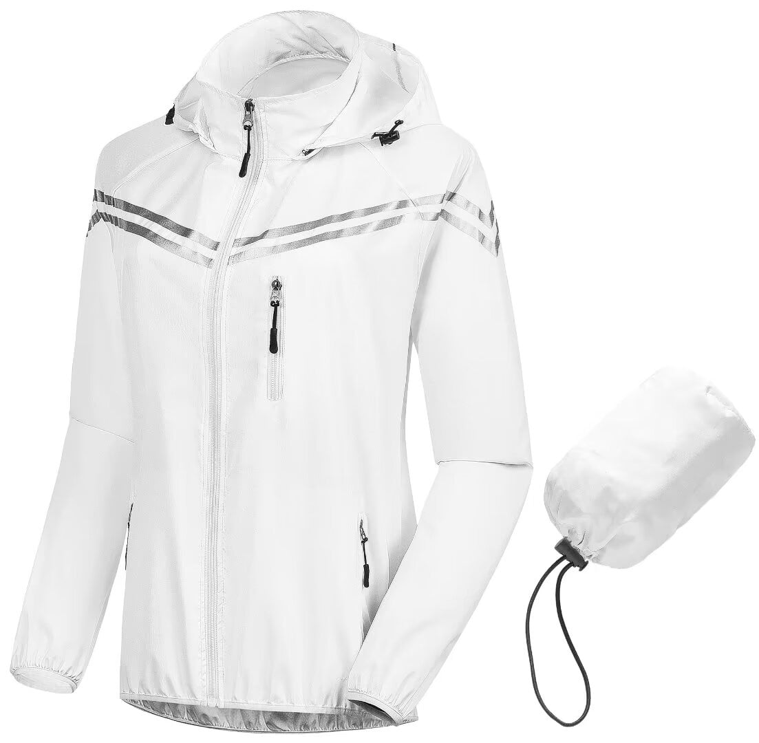 Chrisuno Women's Waterproof Jacket Hiking Cycling Jacket Biking Running ...
