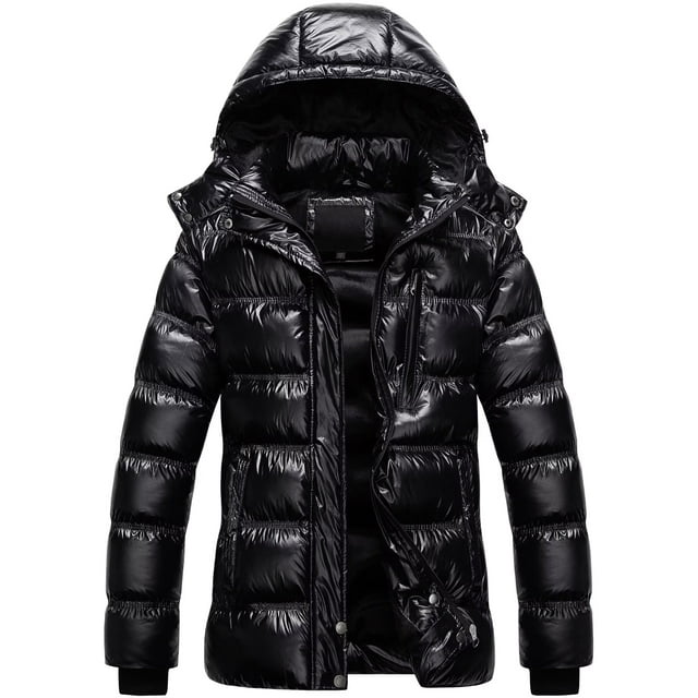 Chrisuno Women's Winter Jacket Hooded Heavyweight Windproof Puffer ...