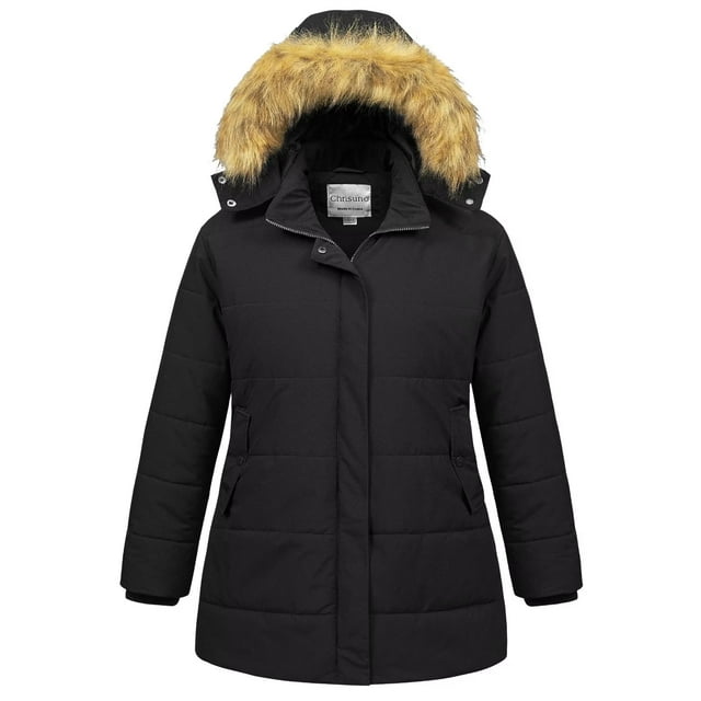 Chrisuno Women's Winter Plus Size Waterproof Thicken Puffer Coat Parka ...