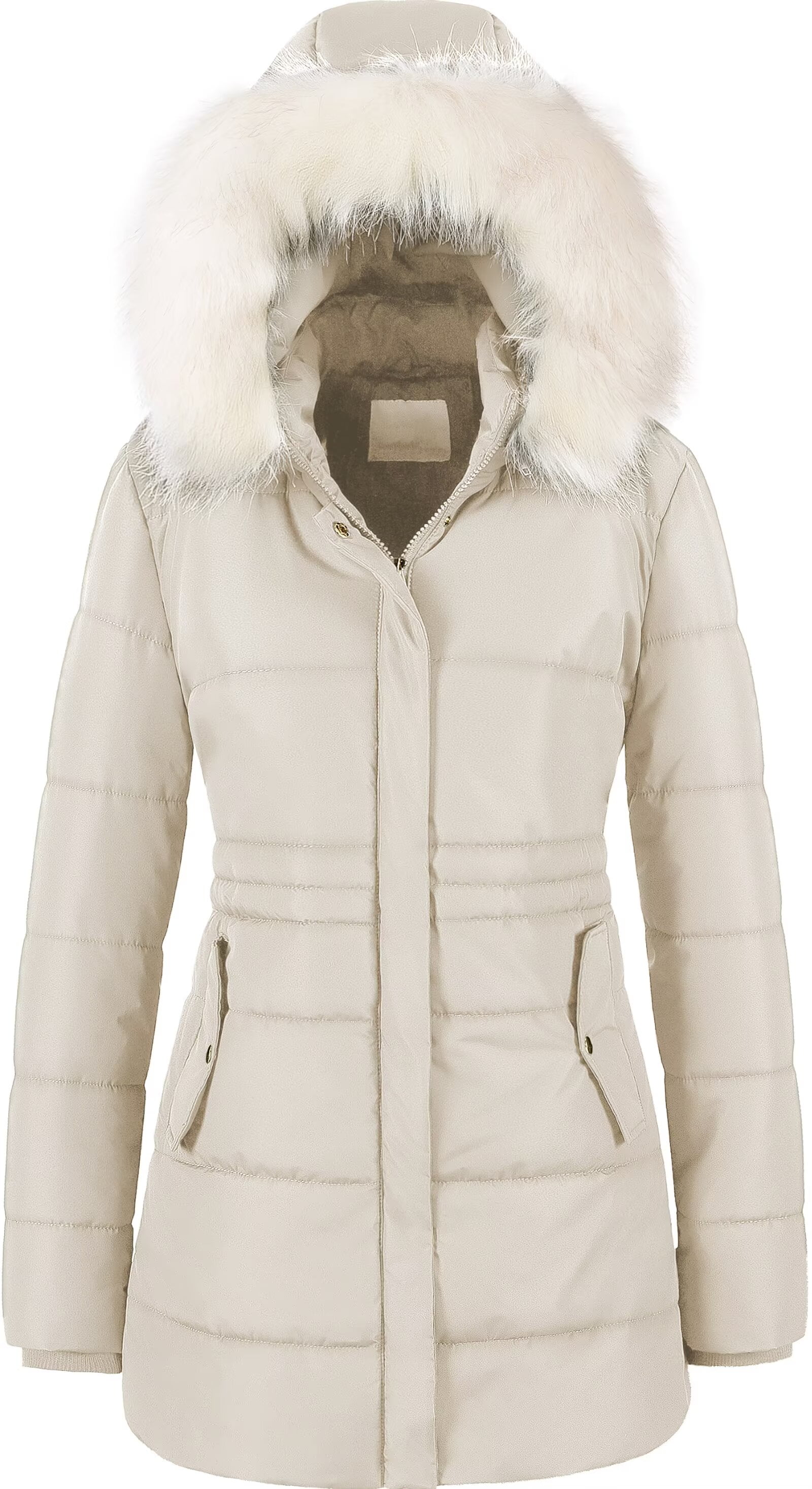 Chrisuno Womens Fleece Lining Outerwear Winter Coat Ladies Parkas ...
