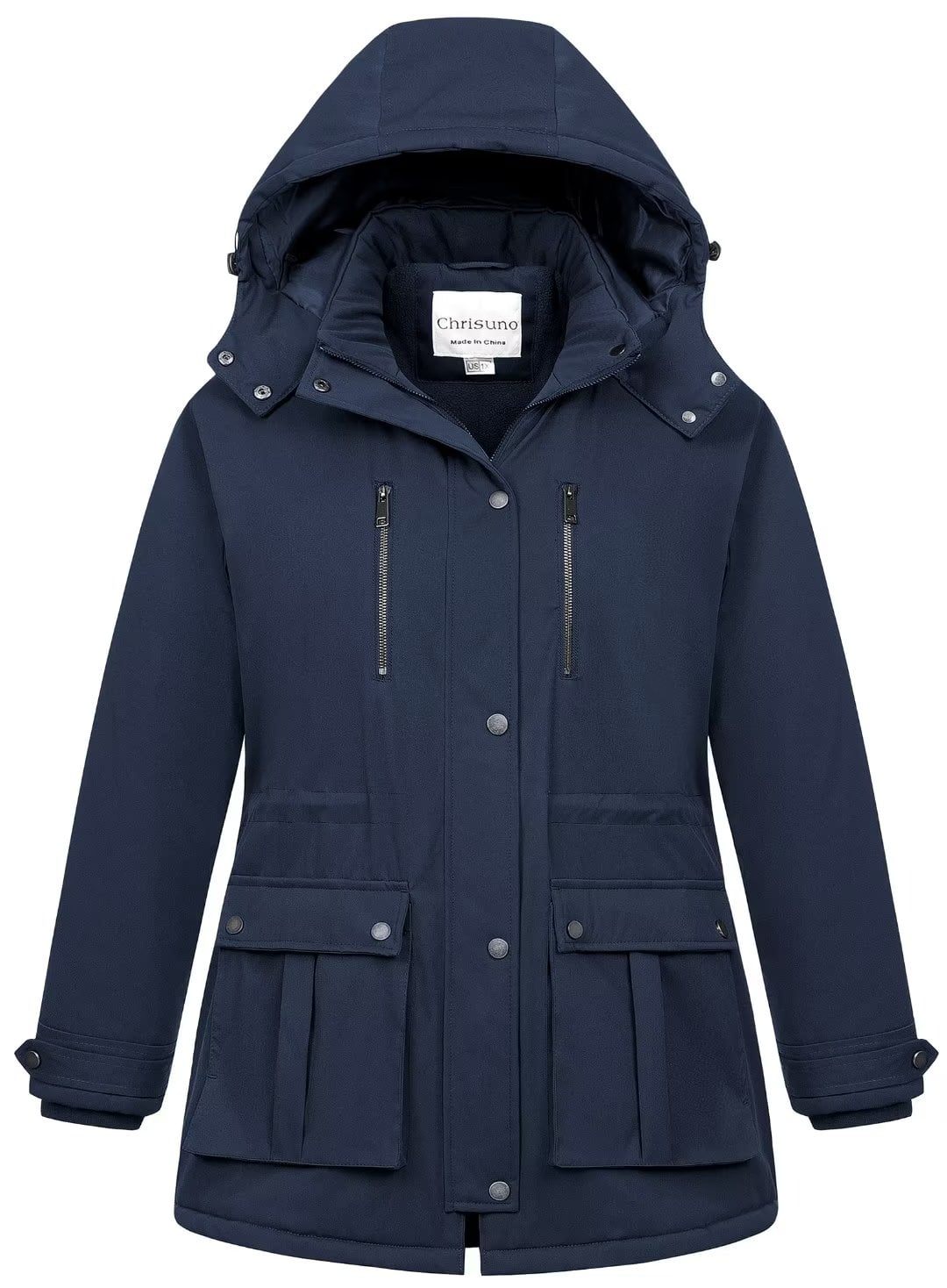 Chrisuno Womens Plus Size Coats Winter Parka Jacket Women's Long Coat ...
