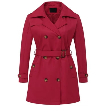 Aayomet Coats For Women Winter Women's Double Long Plaid Wool Blend Pea ...