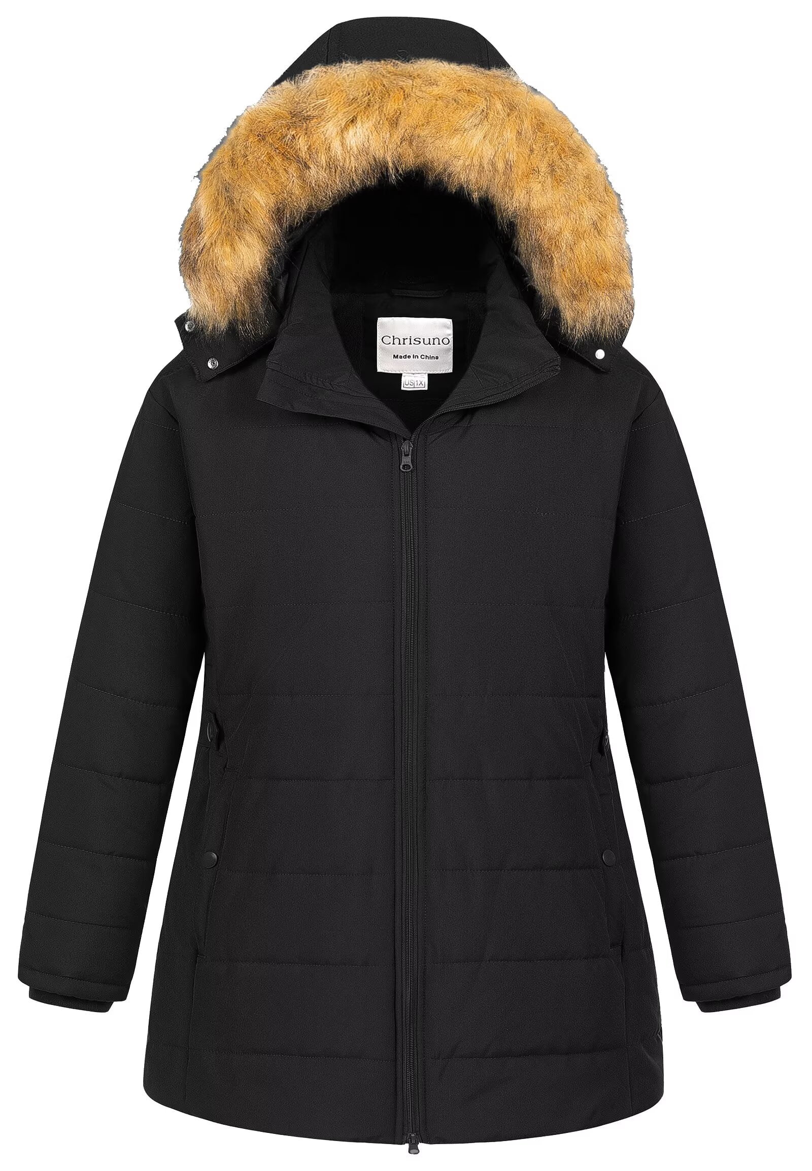 Chrisuno Womens Winter Jackets Plus Size for Women Long Puffer Jacket ...