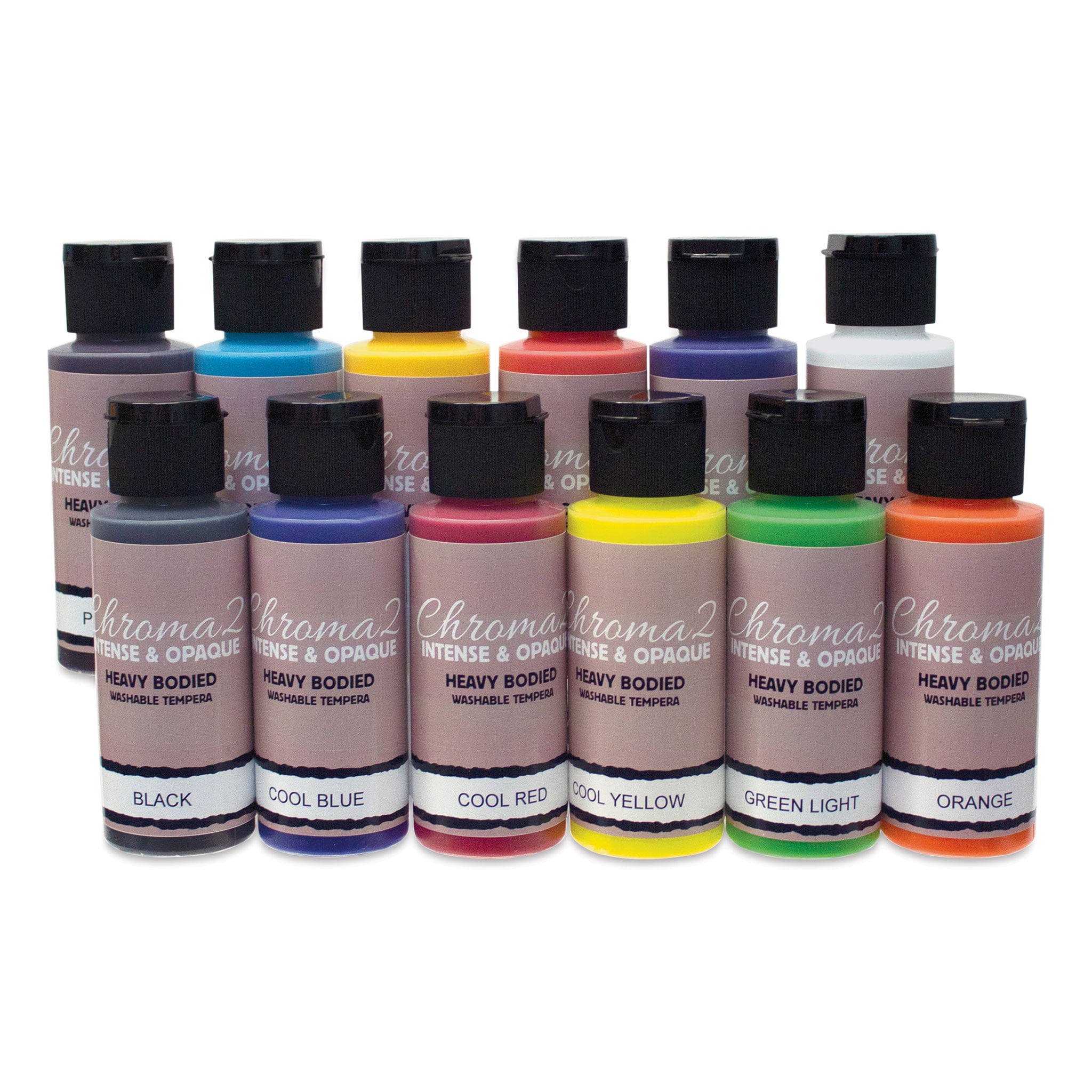 Chroma 2 Washable Tempera - 12 Color Set, 2 oz - Walmart.com