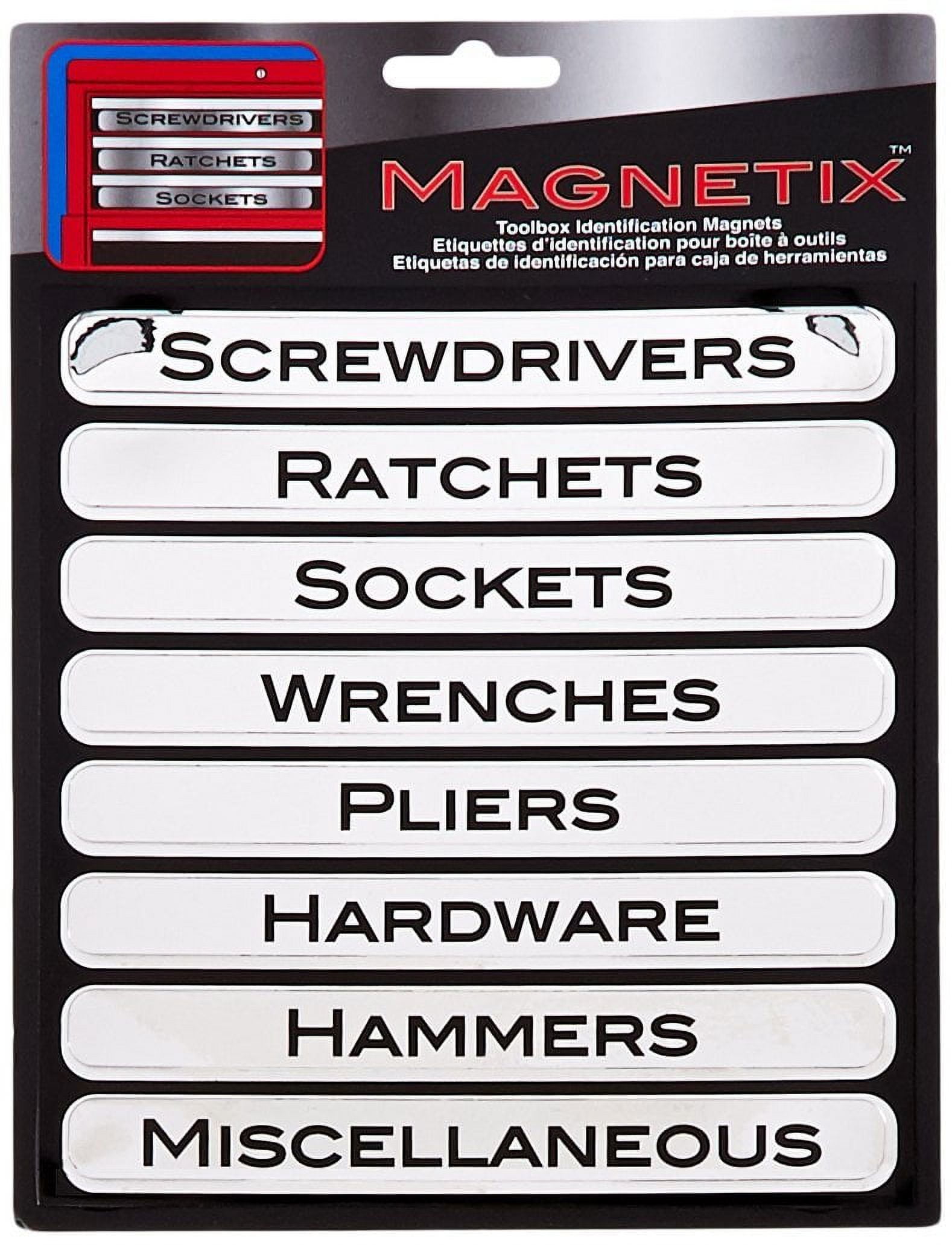 Chroma 47001 Silver Toolbox Magnet Label Kit - 8 Piece - Walmart.com