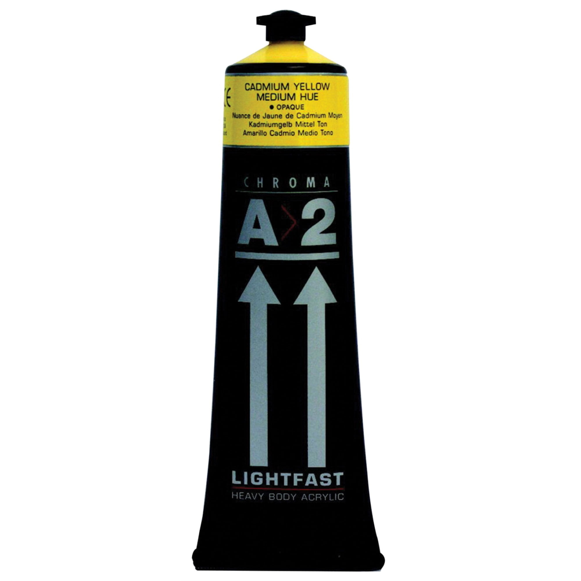 Chroma A>2 Lightfast Heavy Body Acrylic Paint, 4 Ounces, Cadmium Yellow ...