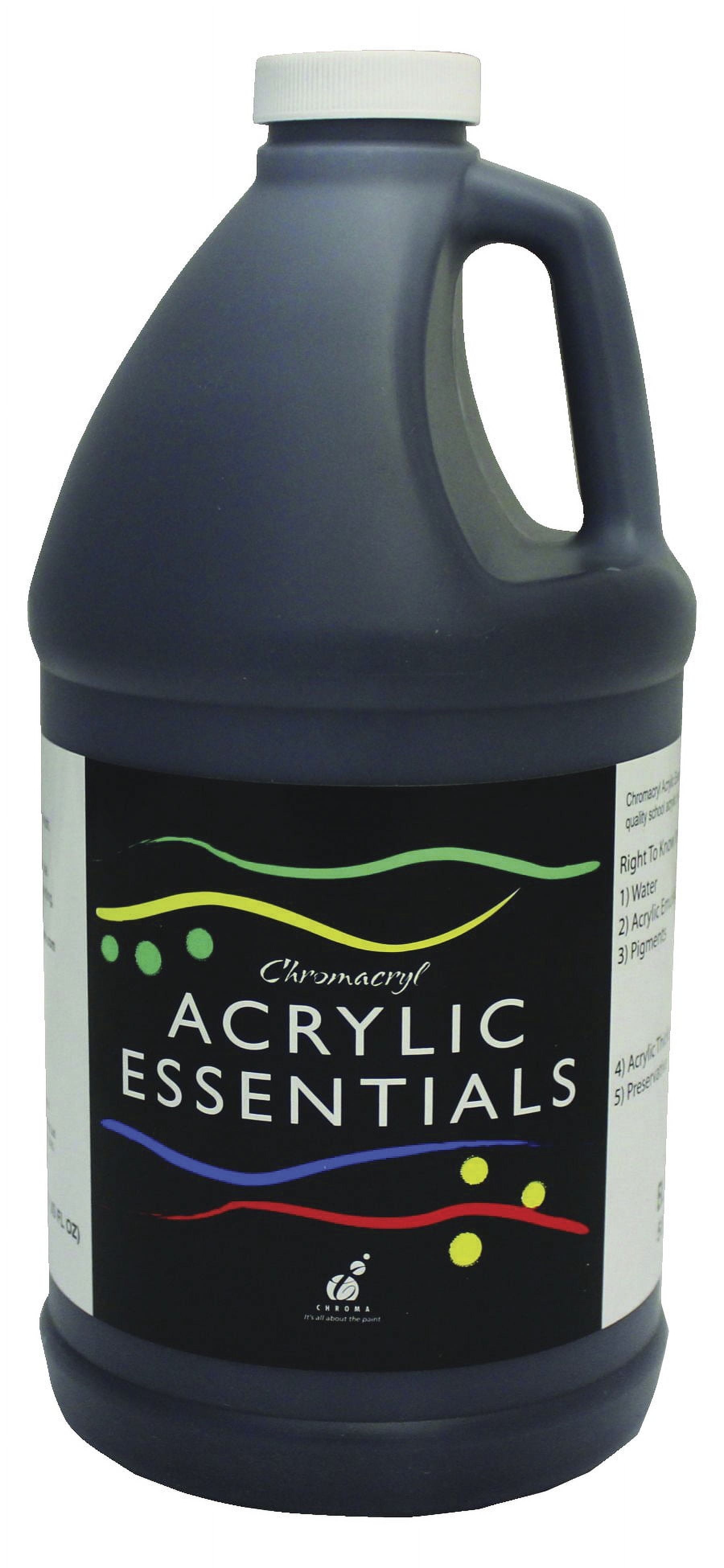 Chroma Acrylic Essential Craft Paint, Non-Toxic, Easy Clean Up, Half ...