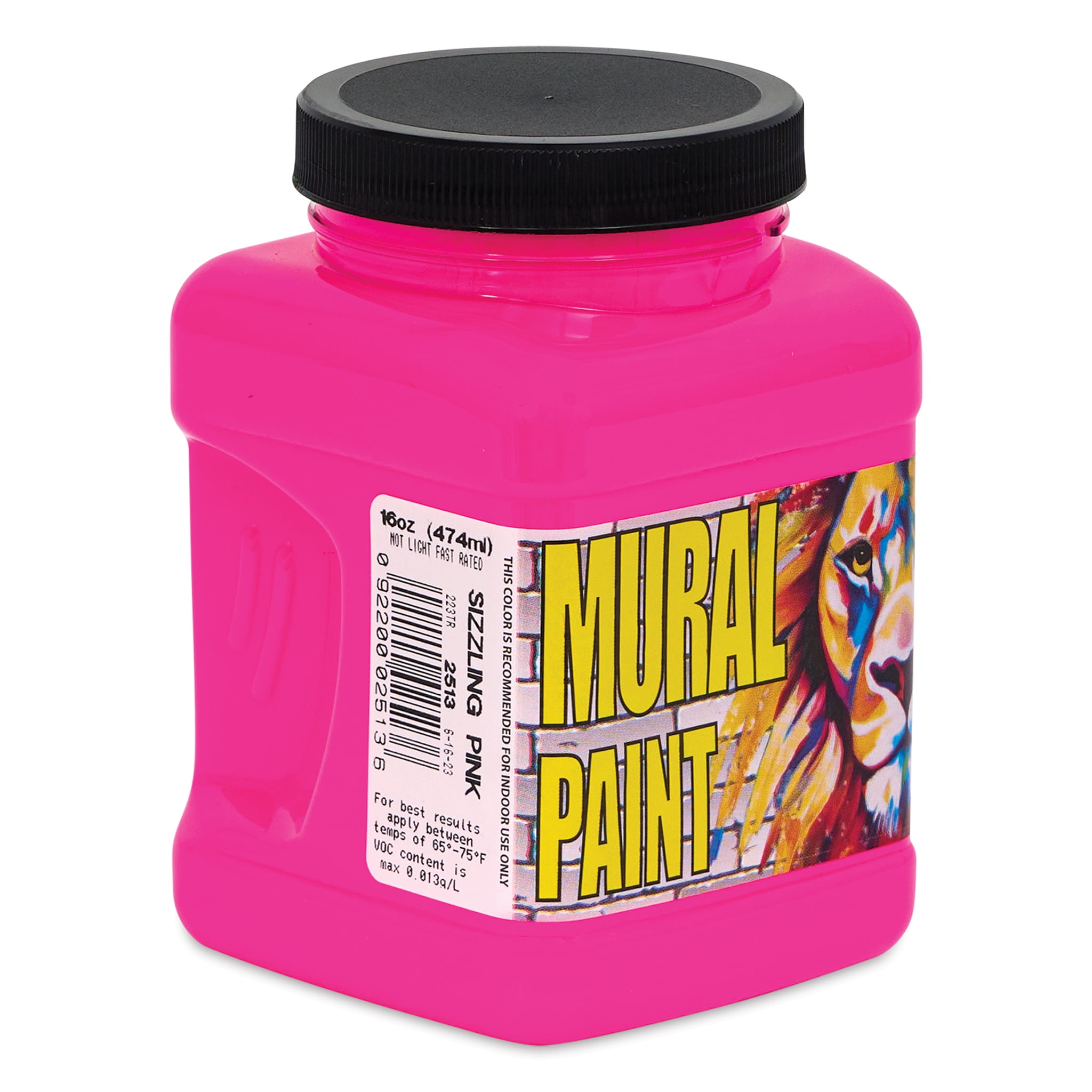 Chroma Acrylic Mural Paint - Sizzling Pink, 16 oz Jar - Walmart.com