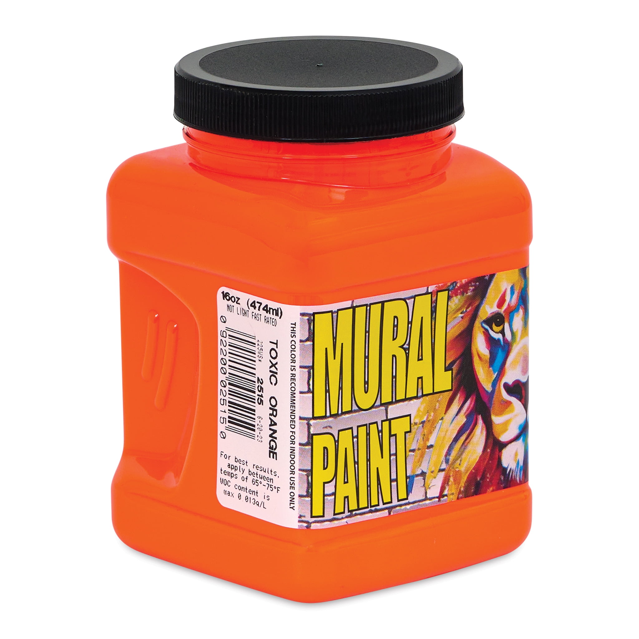 Chroma Acrylic Mural Paint - Toxic Orange, 16 oz Jar - Walmart.com