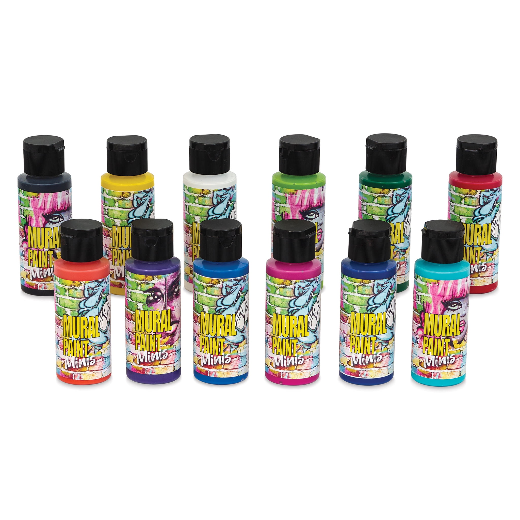 Chroma Acrylic Mural Paints - Minis, Set of 12, 2 oz jars - Walmart.com