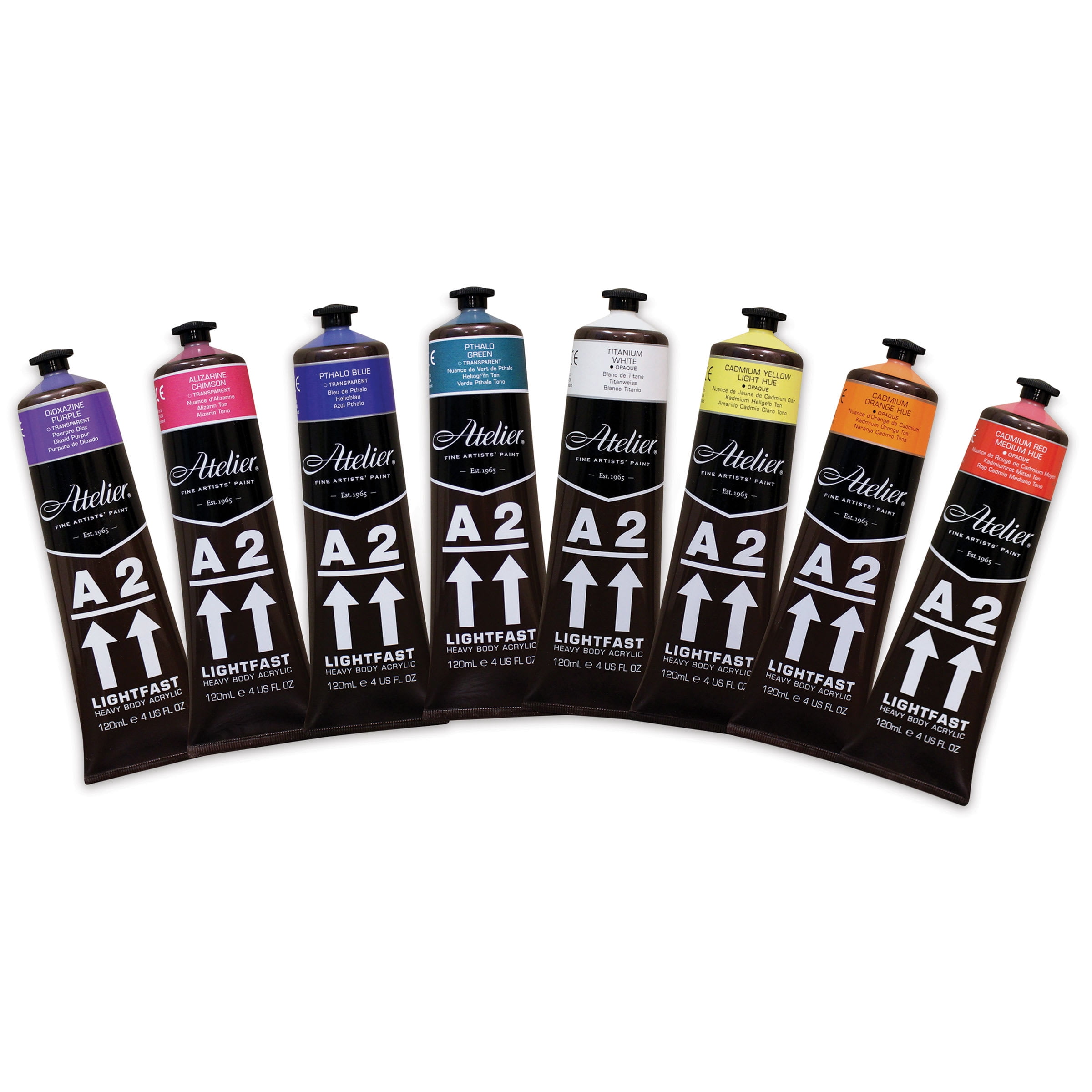 Chroma Atelier A2 Lightfast Heavy Body Acrylic Paints - Set of 8 ...