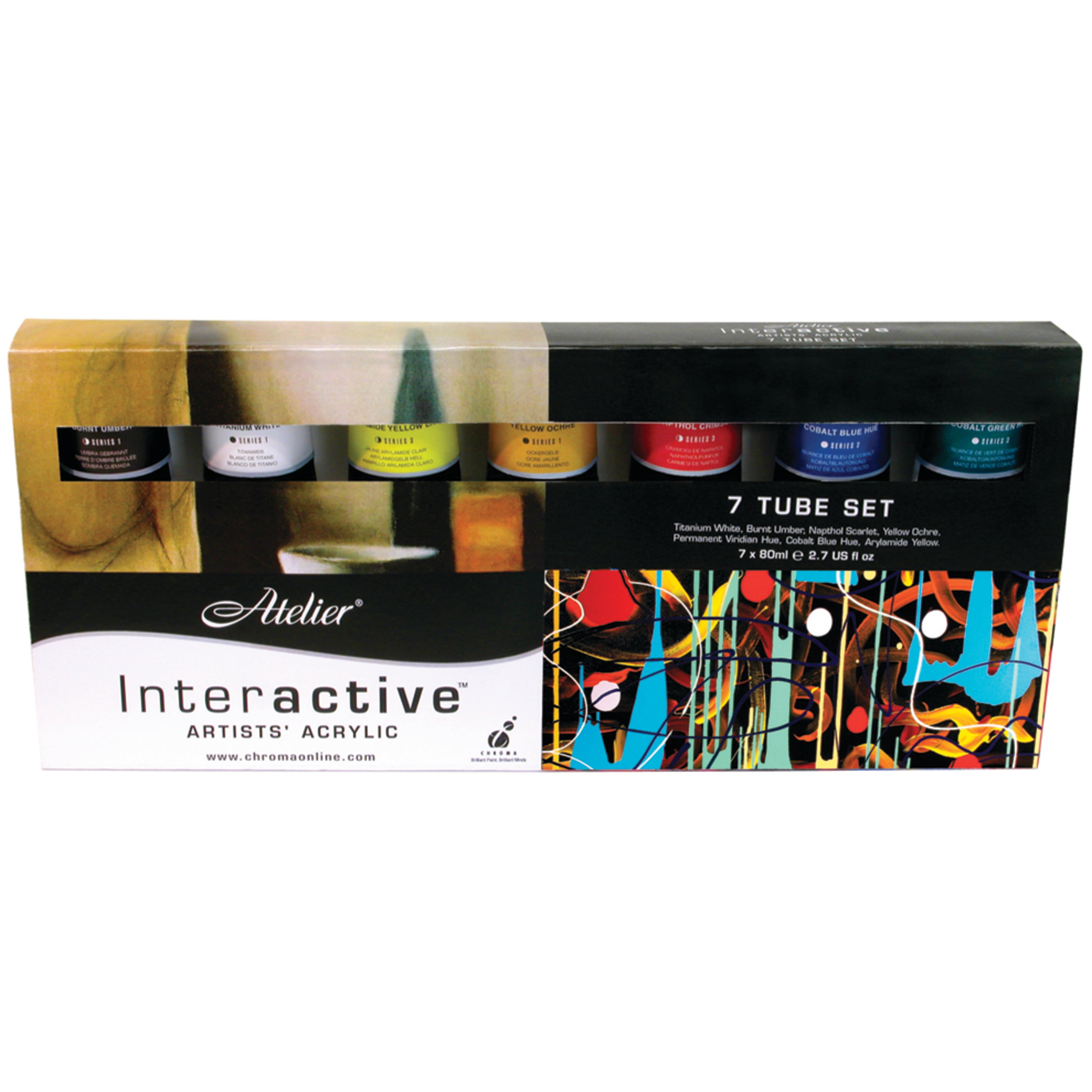 Chroma Atelier Interactive Artists' Acrylic 7-Color Set - Walmart.com